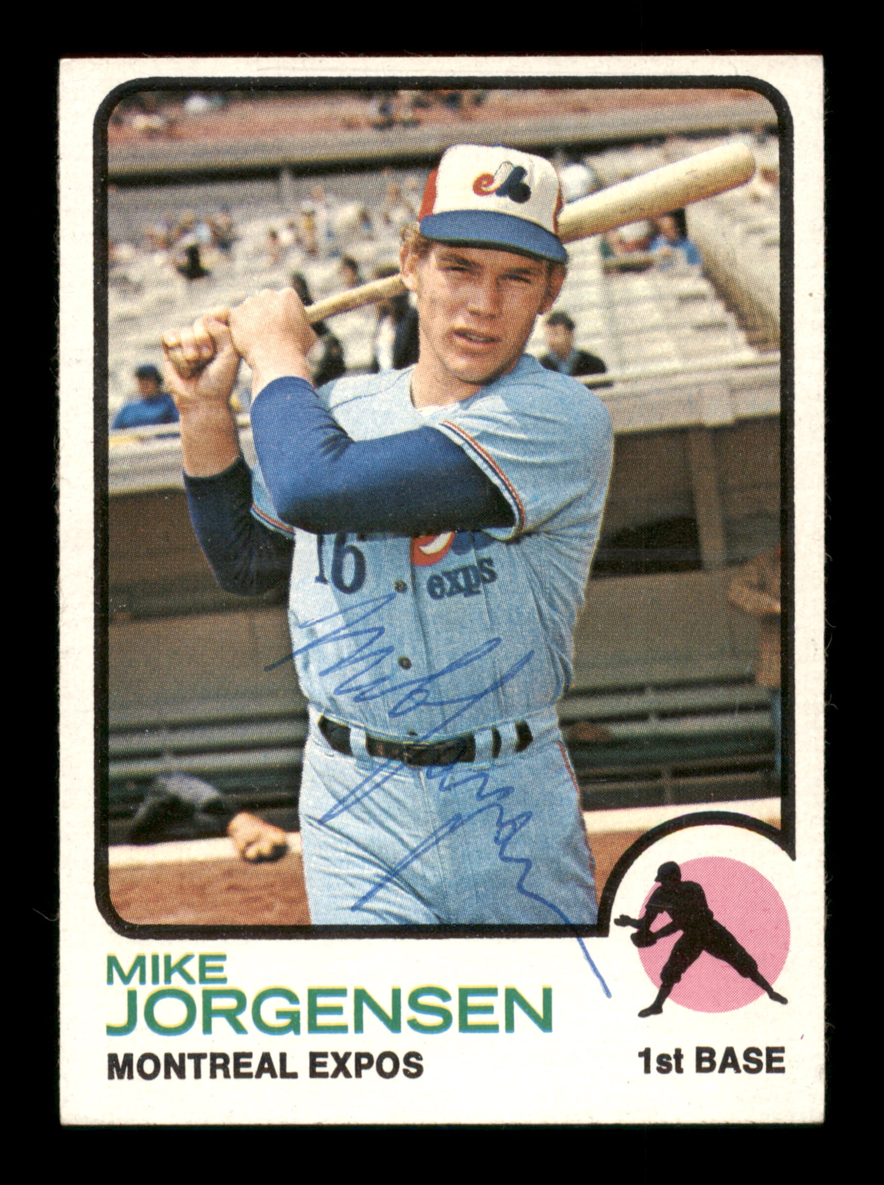 Mike Jorgensen Autographed 1973 Topps Card #281 Montreal Expos SKU #204295 - Walmart.com