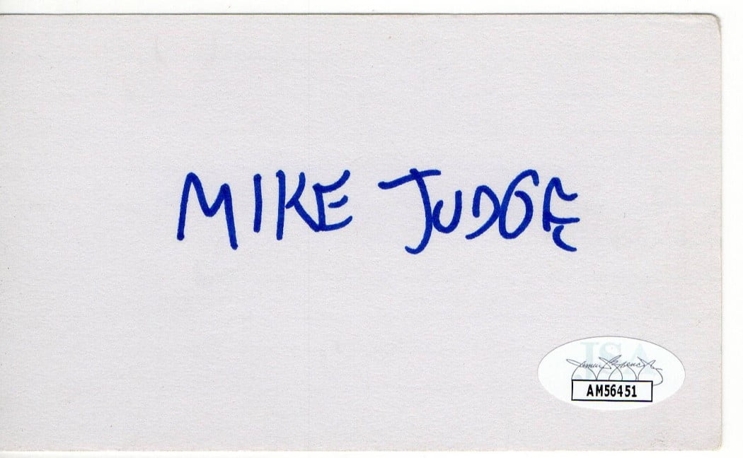 Mike Judge Signed Autographed Index Card Beavis & Butthead Creator JSA ...