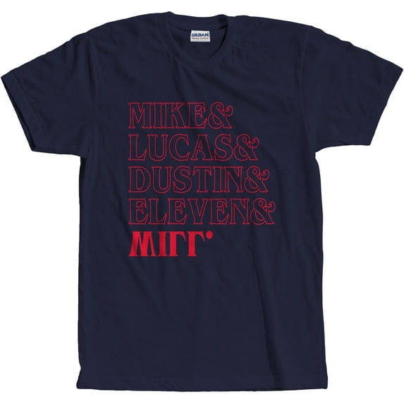 Mike & Lucas & Dustin & Eleven & Upside Down Will T-Shirt - Walmart.com