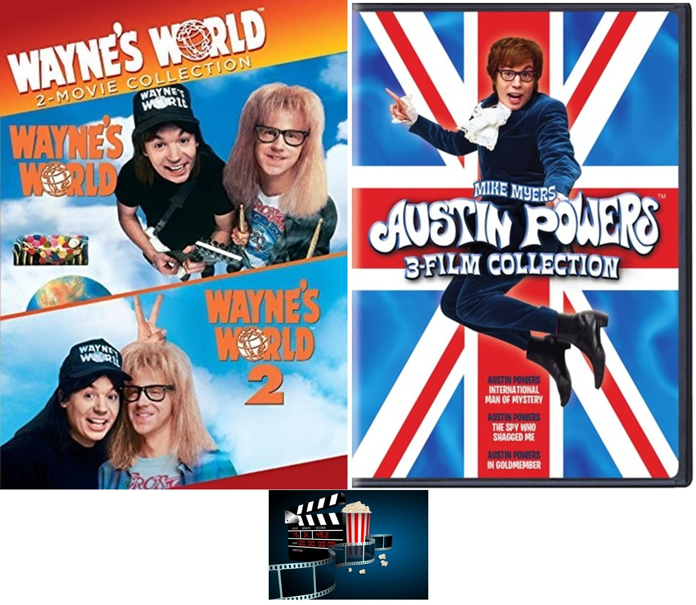 Mike Myers AUSTIN POWERS 3 Movie Collection & WAYNE'S WORLD 2 DVD Set ...