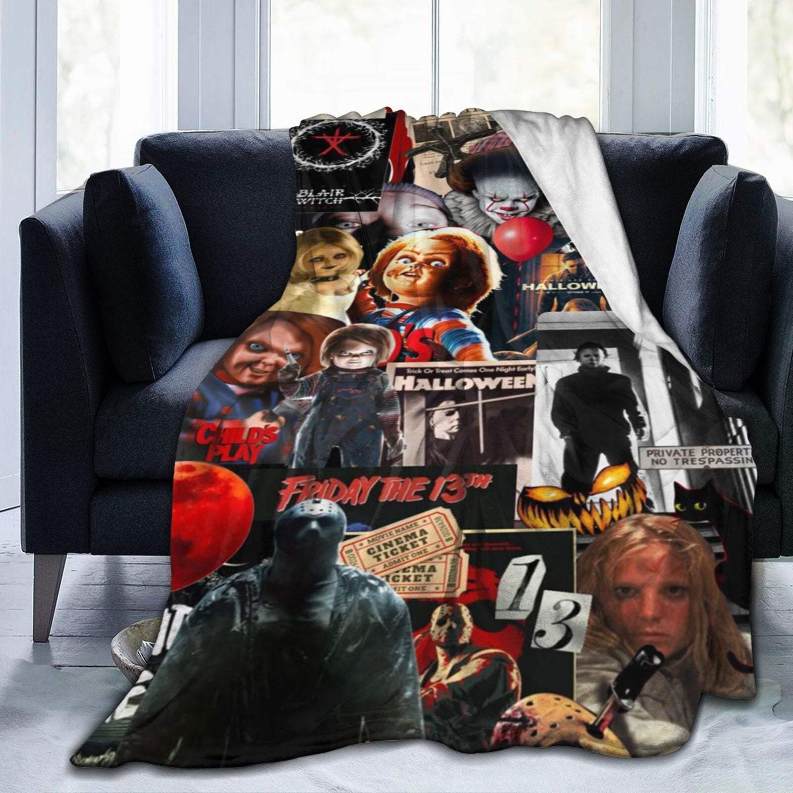 “Mike Myers Halloween Flannel Blanket – Cozy & Scary Throw for All ...