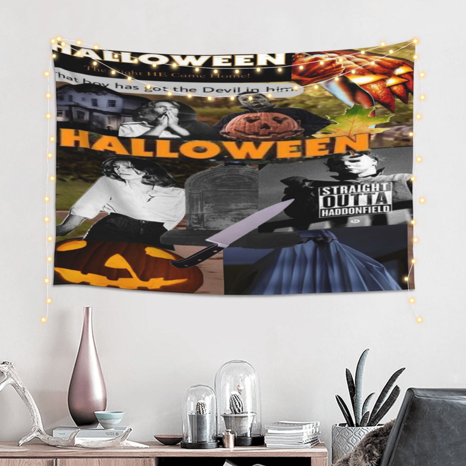 “Mike Myers Halloween Tapestry – Spooky Slasher Movie Wall Hanging ...