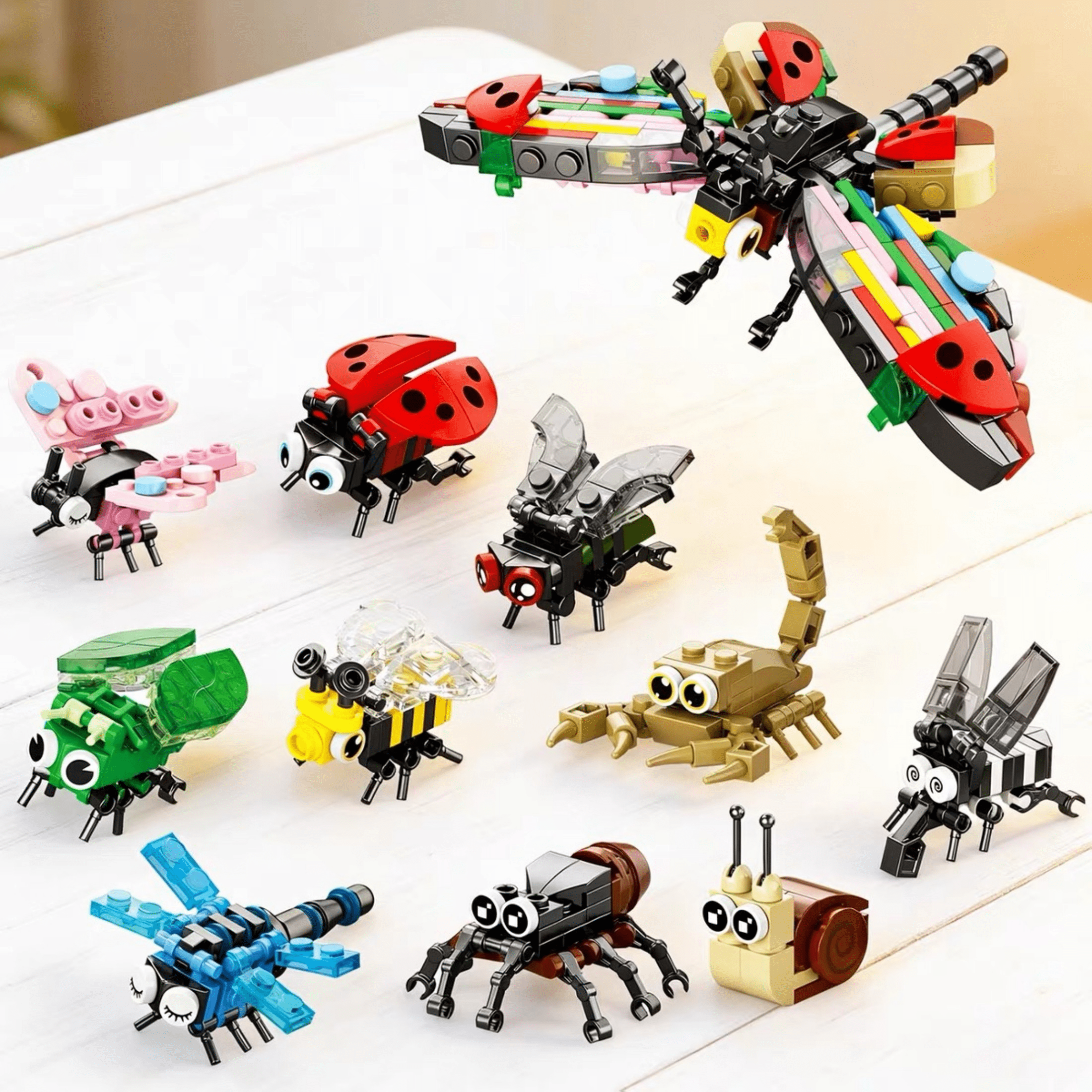 Mike Rie 10-in-1 Insect Collection Building Block Set, ABS Plastic ...