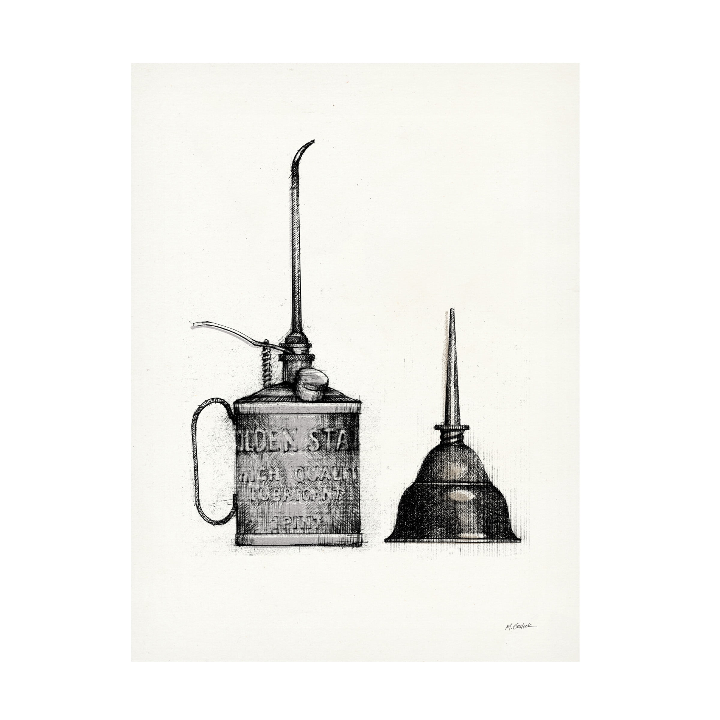 Free Shipping! Trademark Fine Art Mike Schick Oil Cans Canvas Art Print ...