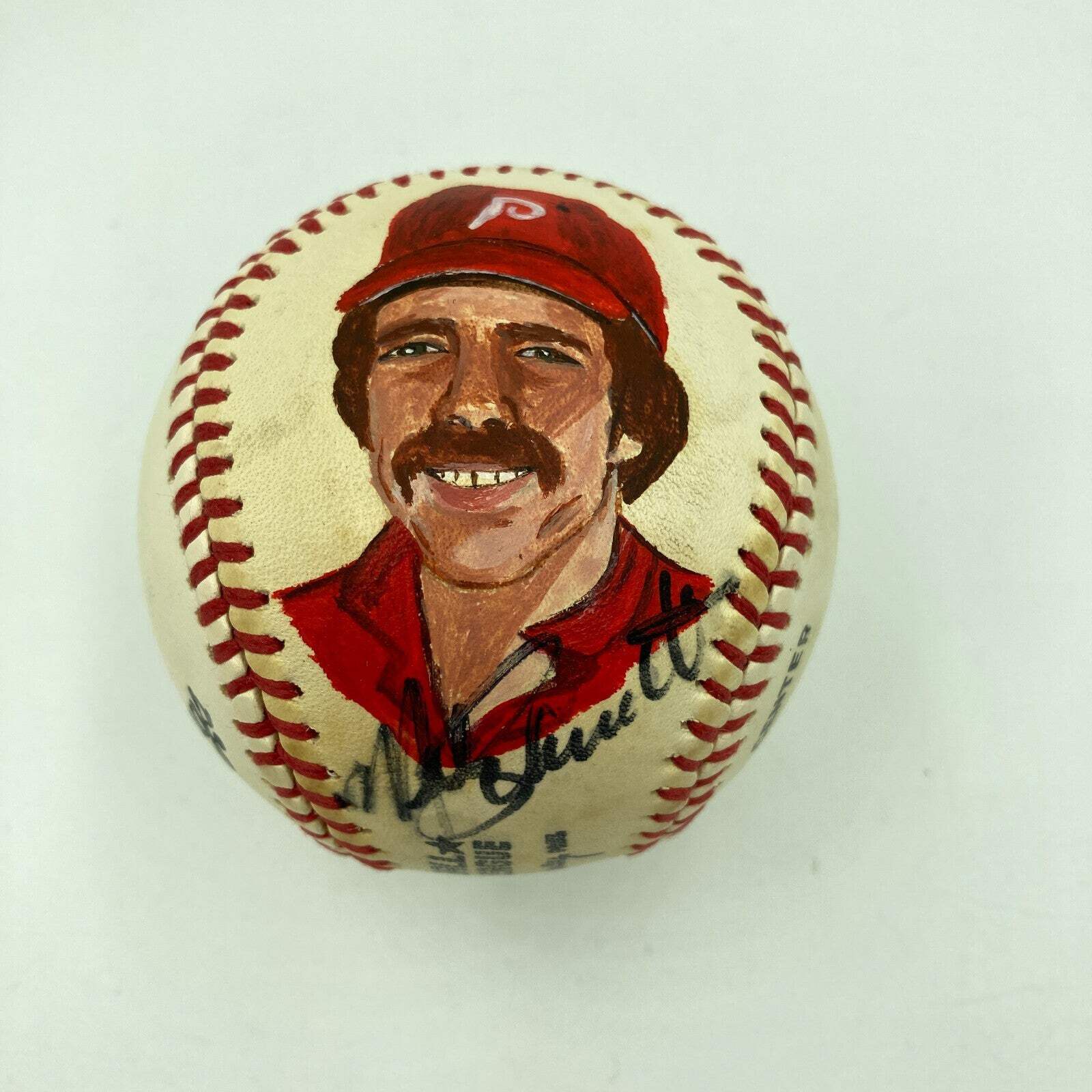 Mike Schmidt Signed Hand Painted Official National League Art Baseball ...