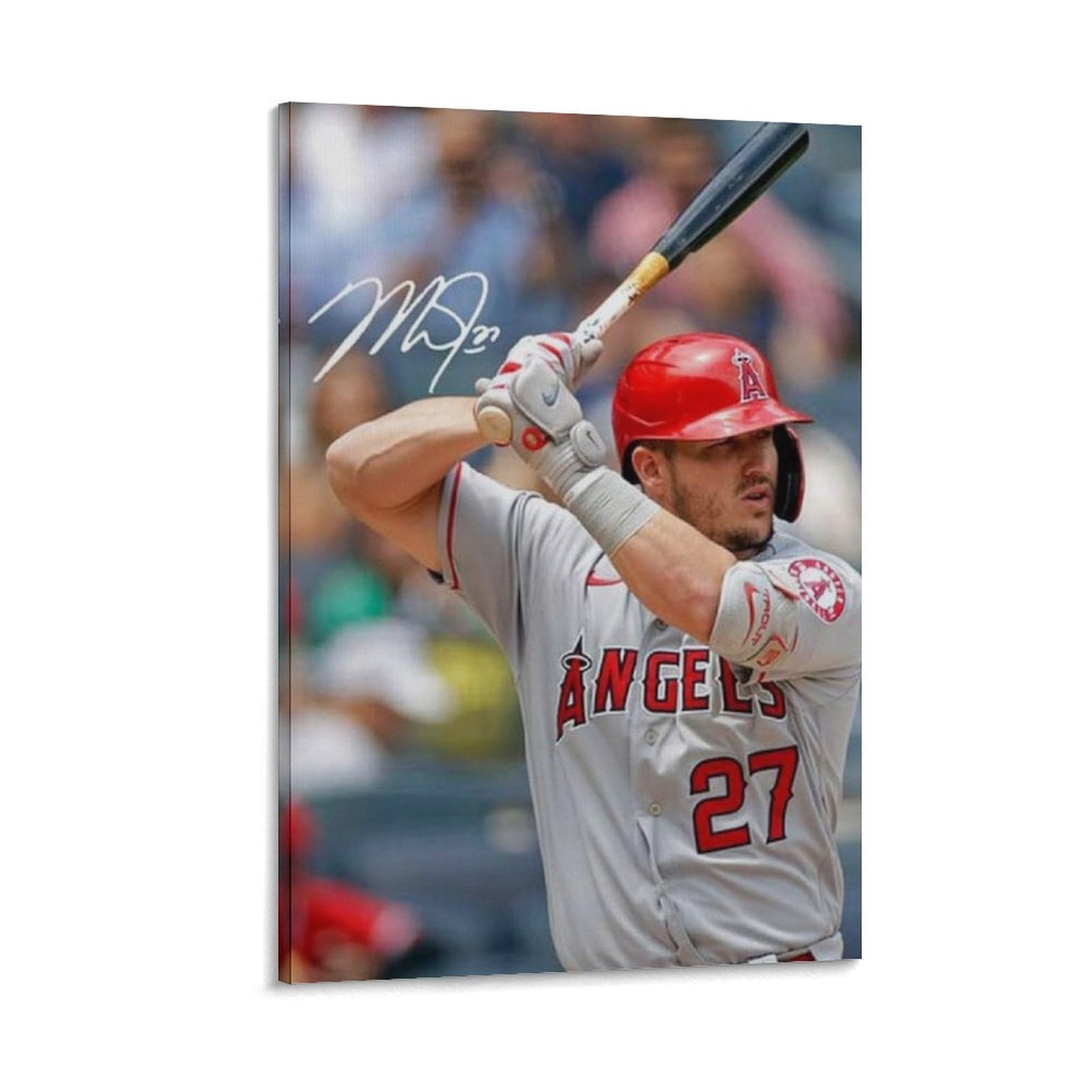 Mike Trout Canvas Poster Posters Wall Art Painting Canvas Gift Living ...