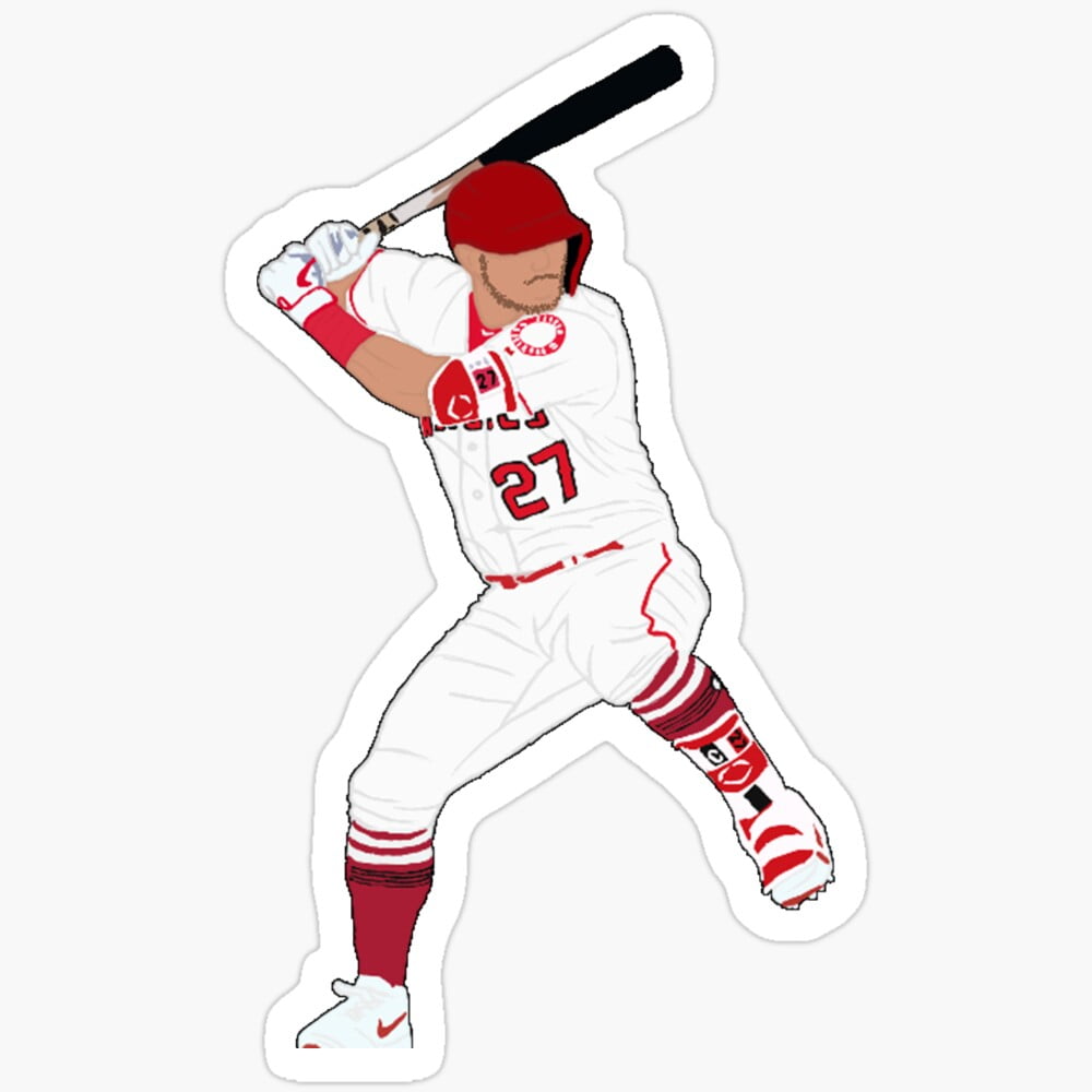 Mike Trout La 27 Sticker Baseball Sticker, Football Sticker, Basketball ...