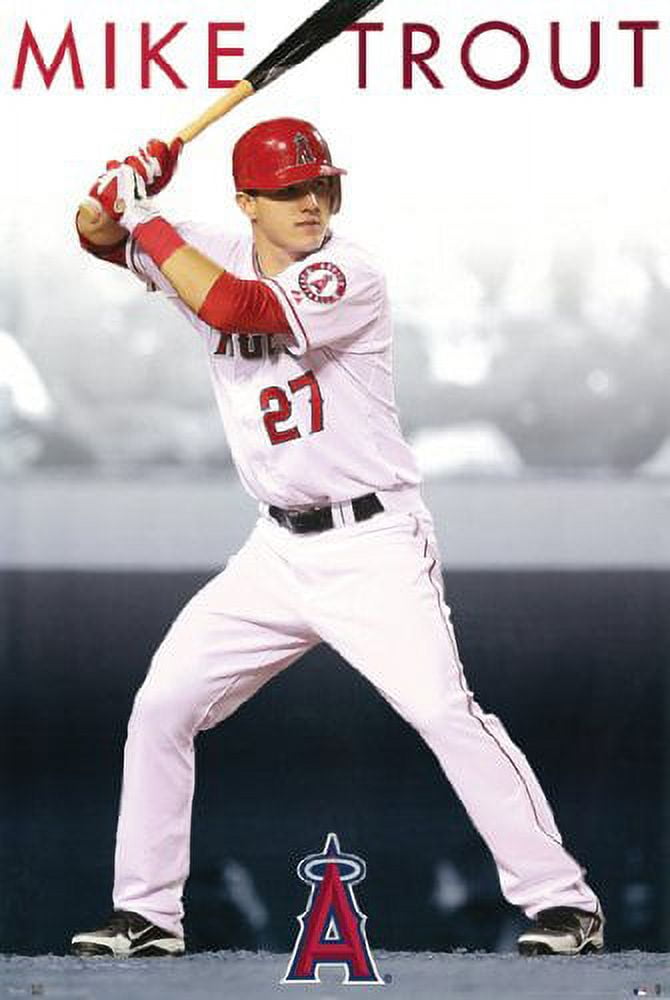 Mike Trout Poster Angels - Amazing Shot New 24x36 - Walmart.com