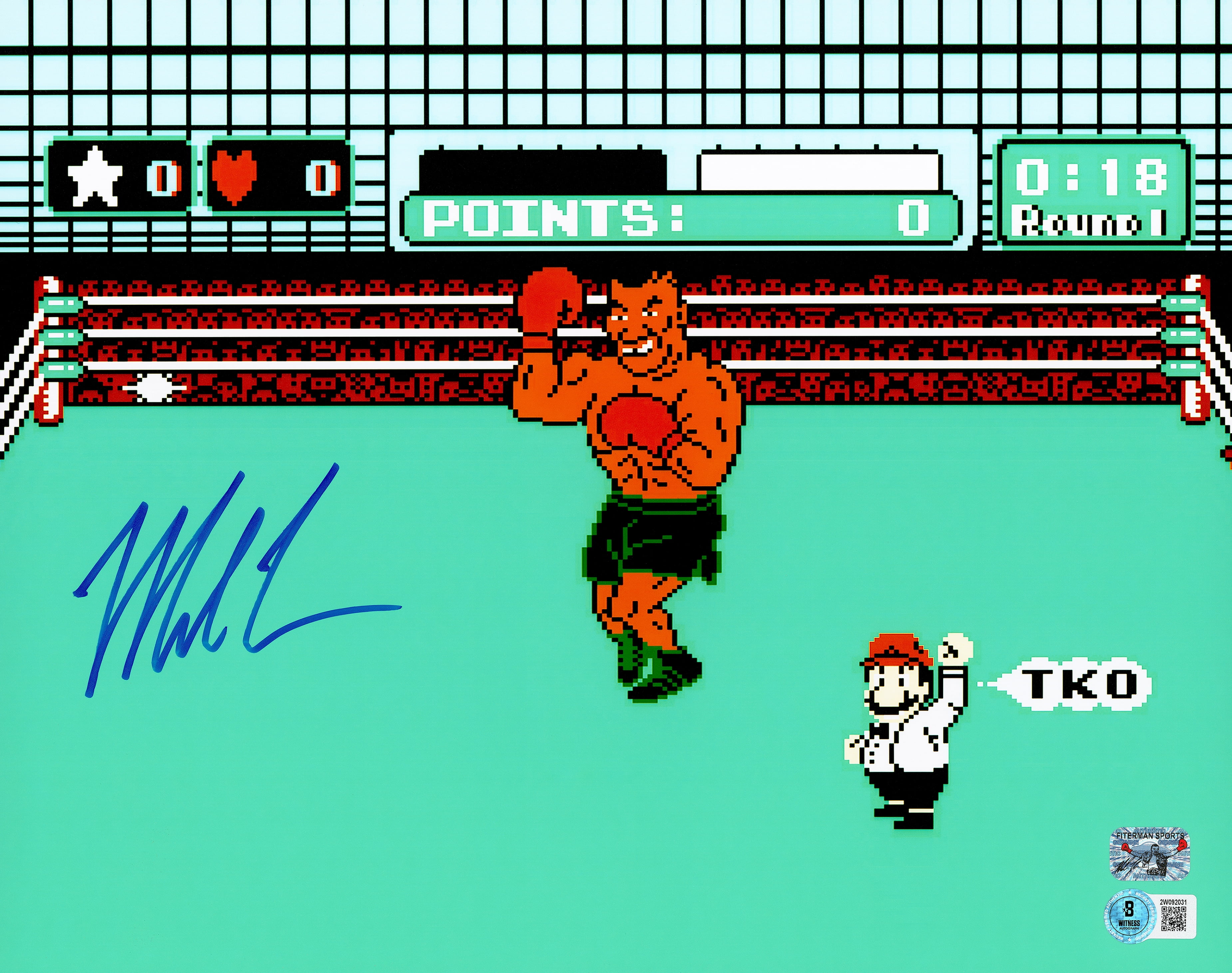 Mike Tyson Autographed 11x14 Photo Nintendo NES Punch-Out!! Beckett BAS ...