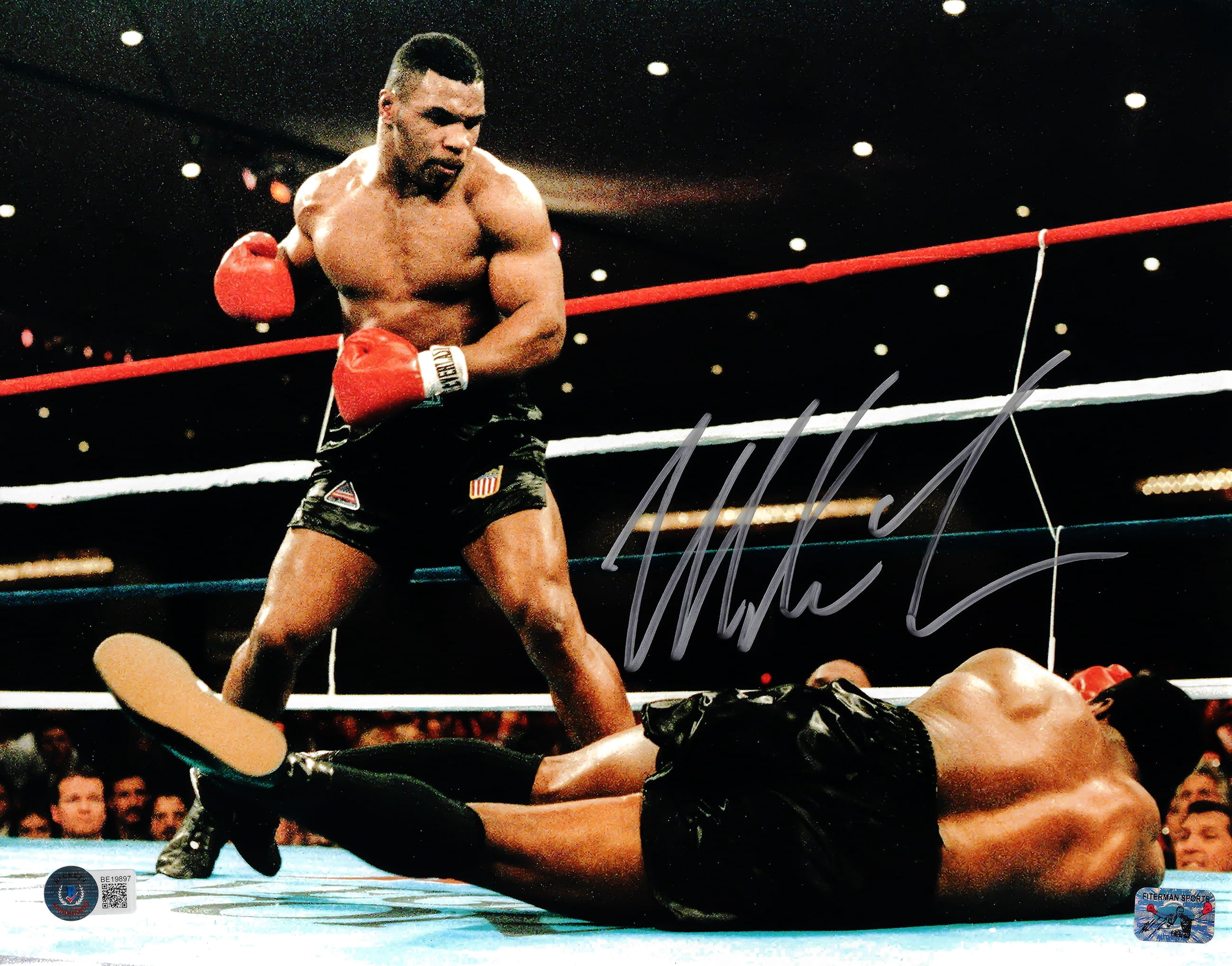 Mike Tyson Autographed 11x14 Photo Standing Over Beckett BAS 206982 ...