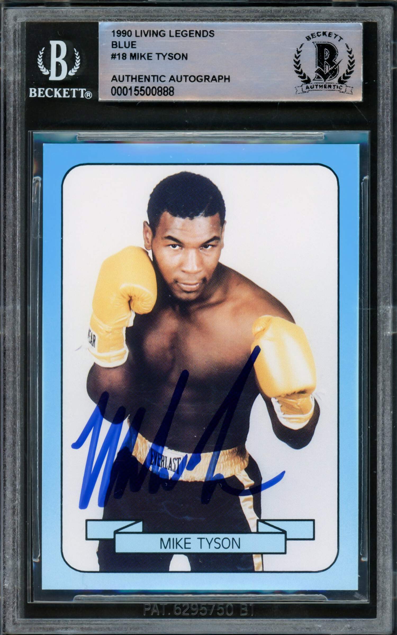 Mike Tyson Autographed 1990 Living Legends Blue Card #18 Beckett BAS ...