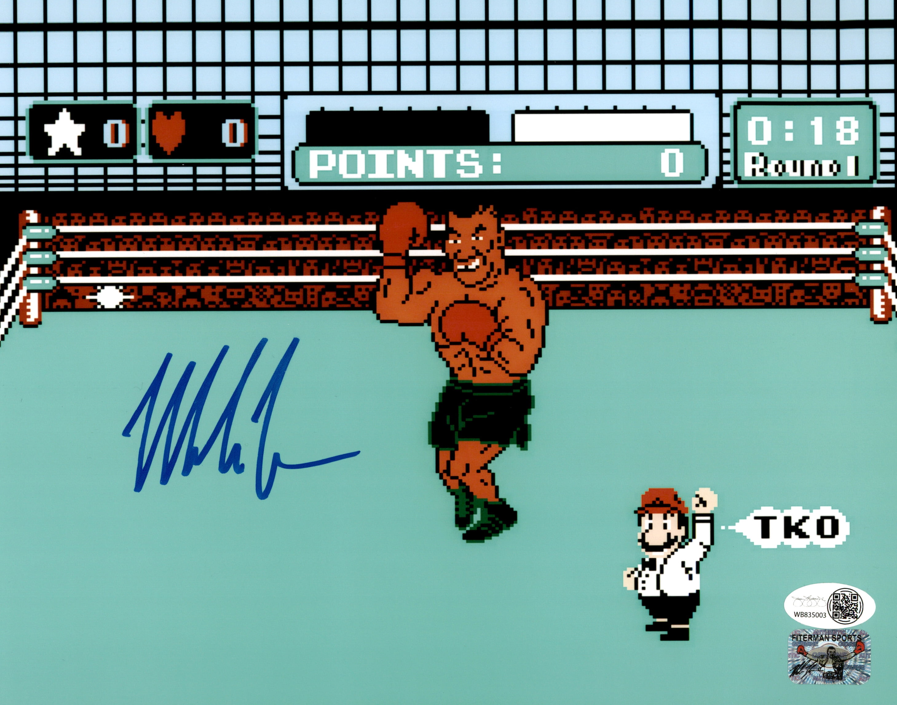 Mike Tyson Autographed 8x10 Photo Nintendo NES Punch-Out!! JSA QR ...