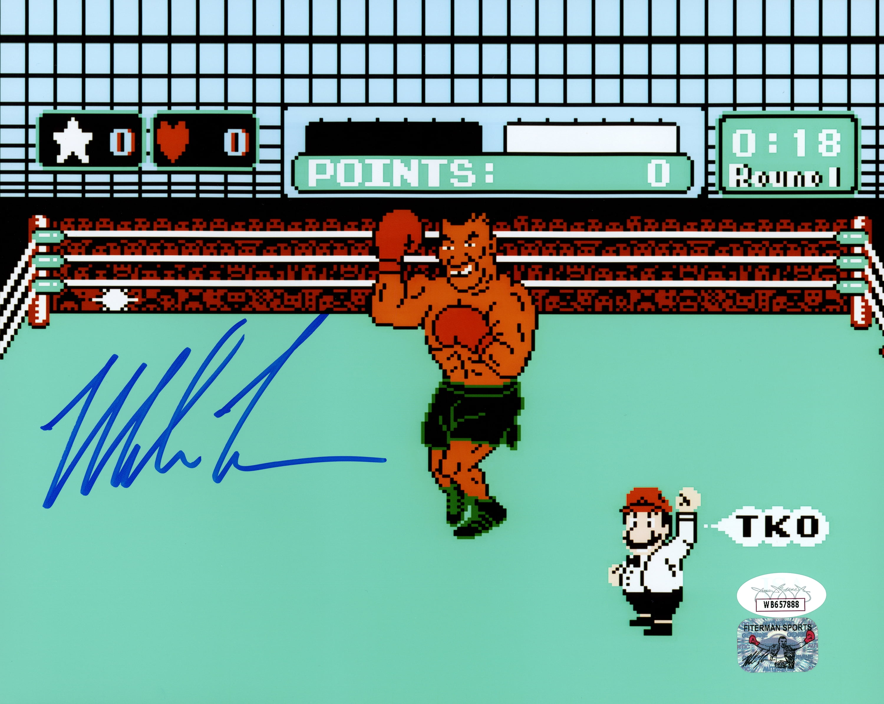 Mike Tyson Autographed 8x10 Photo Nintendo NES Punch-Out!! JSA Witness ...