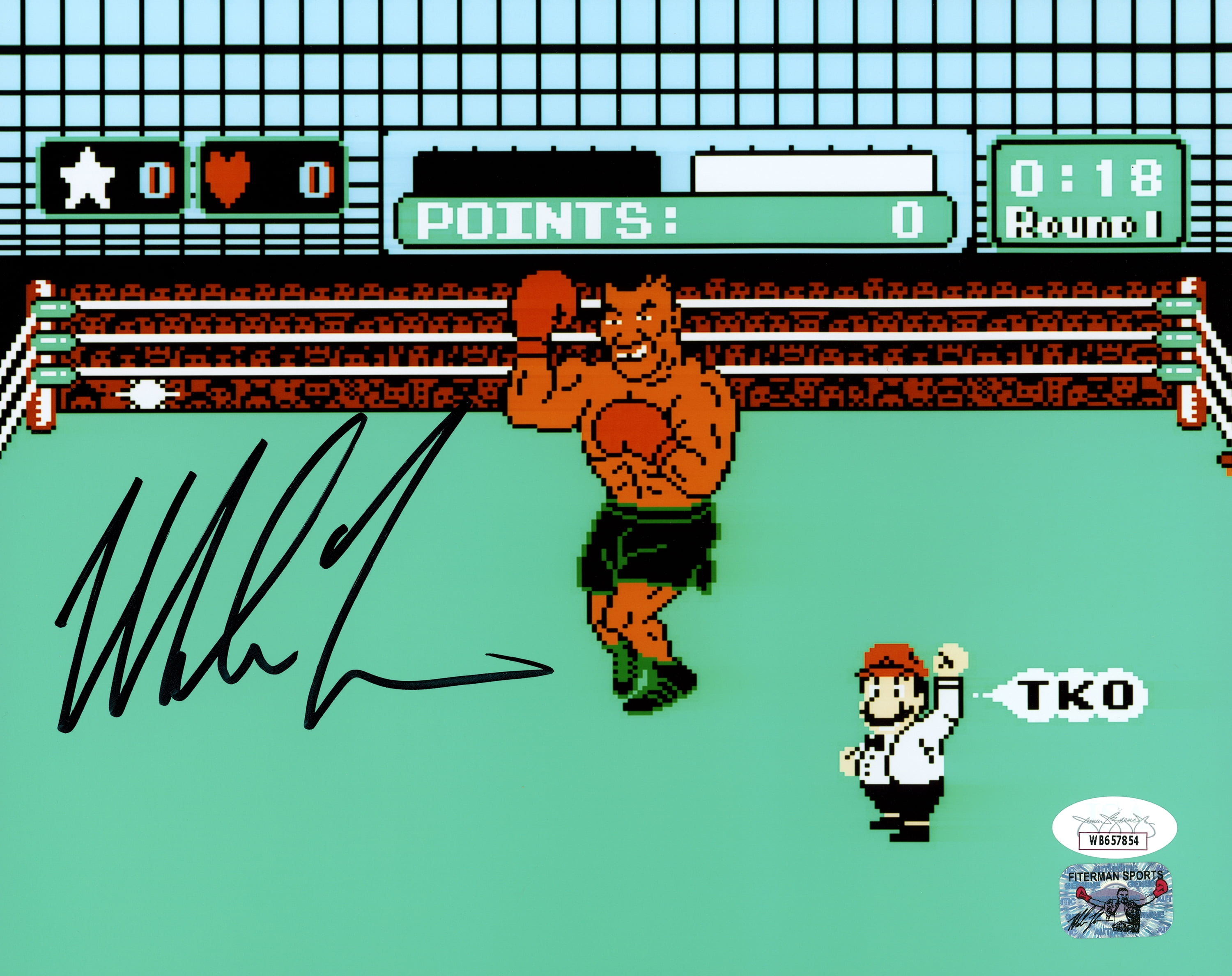Mike Tyson Autographed 8x10 Photo Nintendo NES Punch-Out!! JSA Witness ...