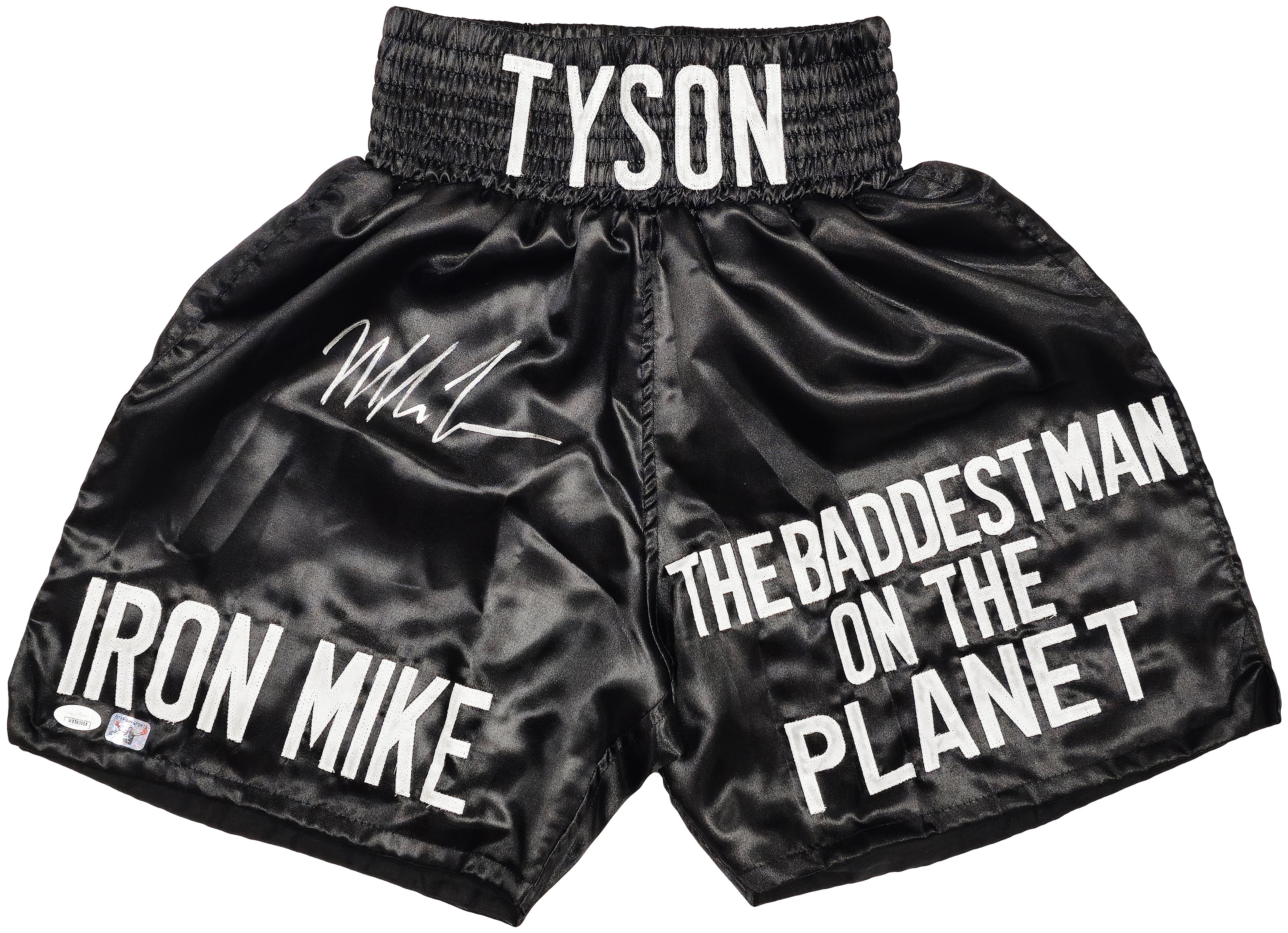 Mike Tyson Autographed Black Boxing Trunks Iron Mike JSA 237059 ...