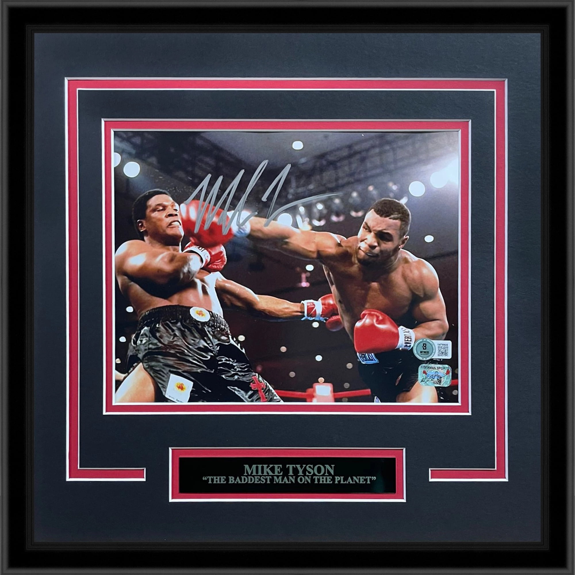 Mike Tyson Autographed Boxing (Action) Deluxe Framed 8×10 Photo w ...