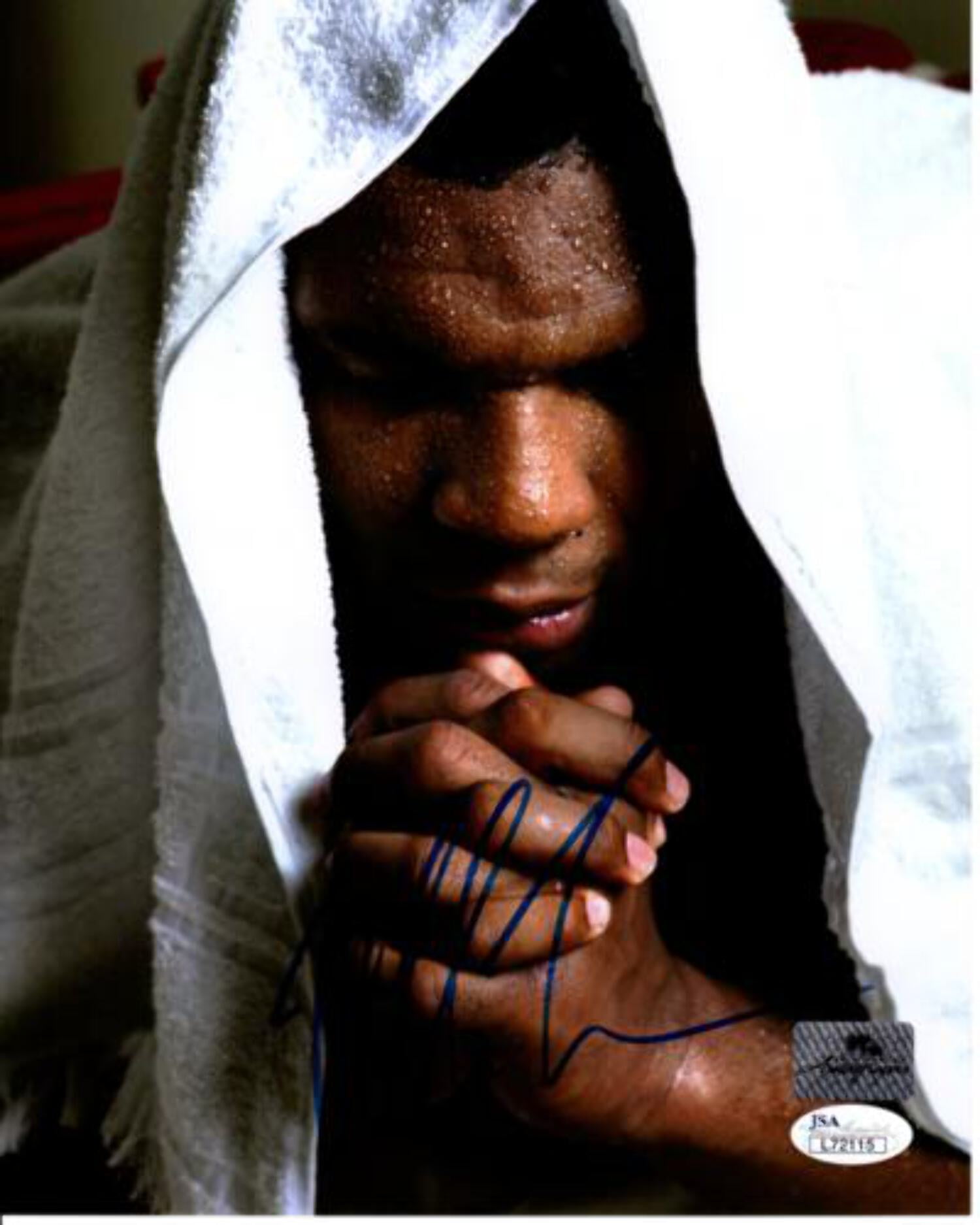 Mike Tyson Autographed Boxing (Praying) 8x10 Photo - JSA - Walmart.com