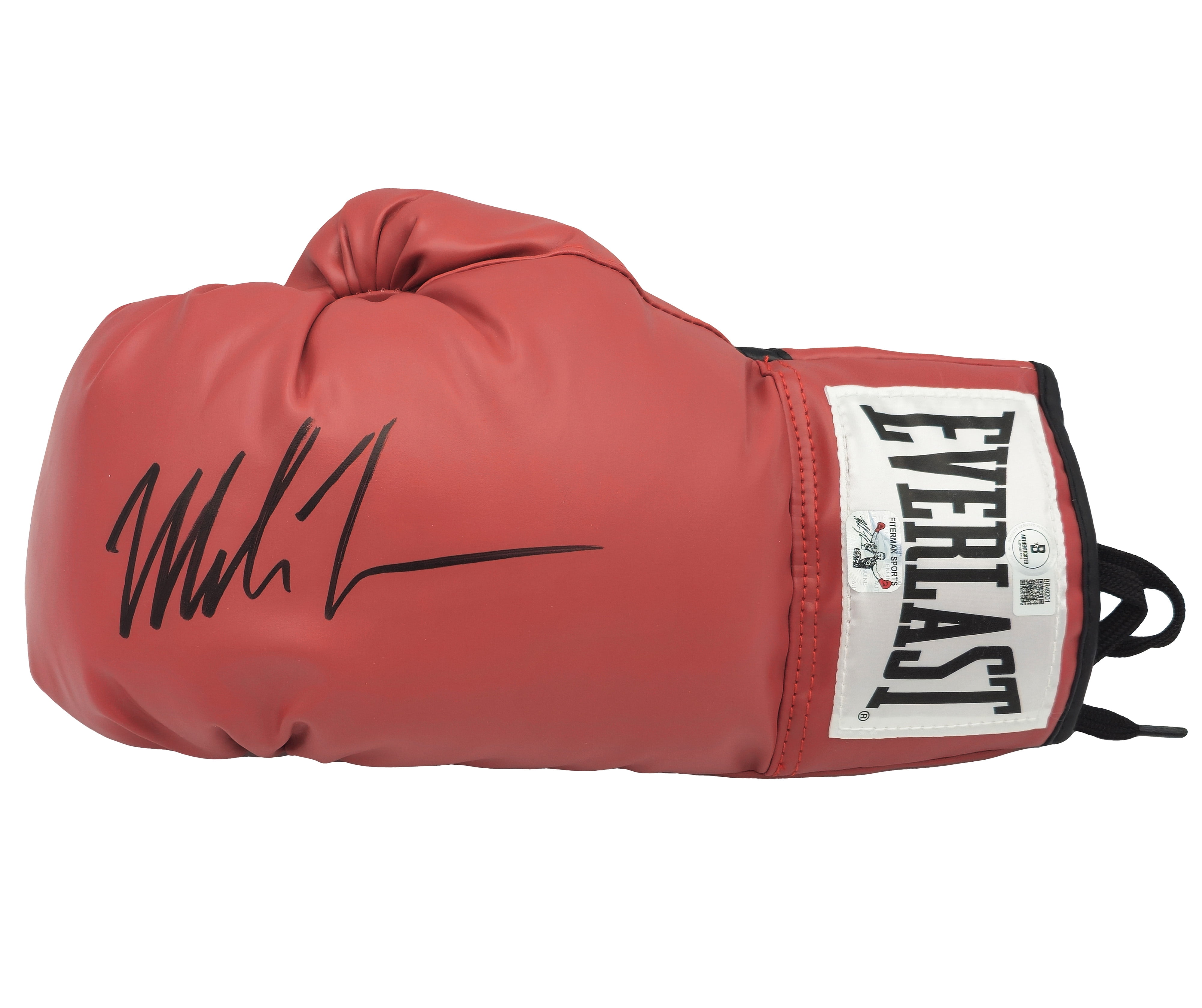 Mike Tyson Autographed Red Everlast Boxing Glove LH Beckett BAS QR ...