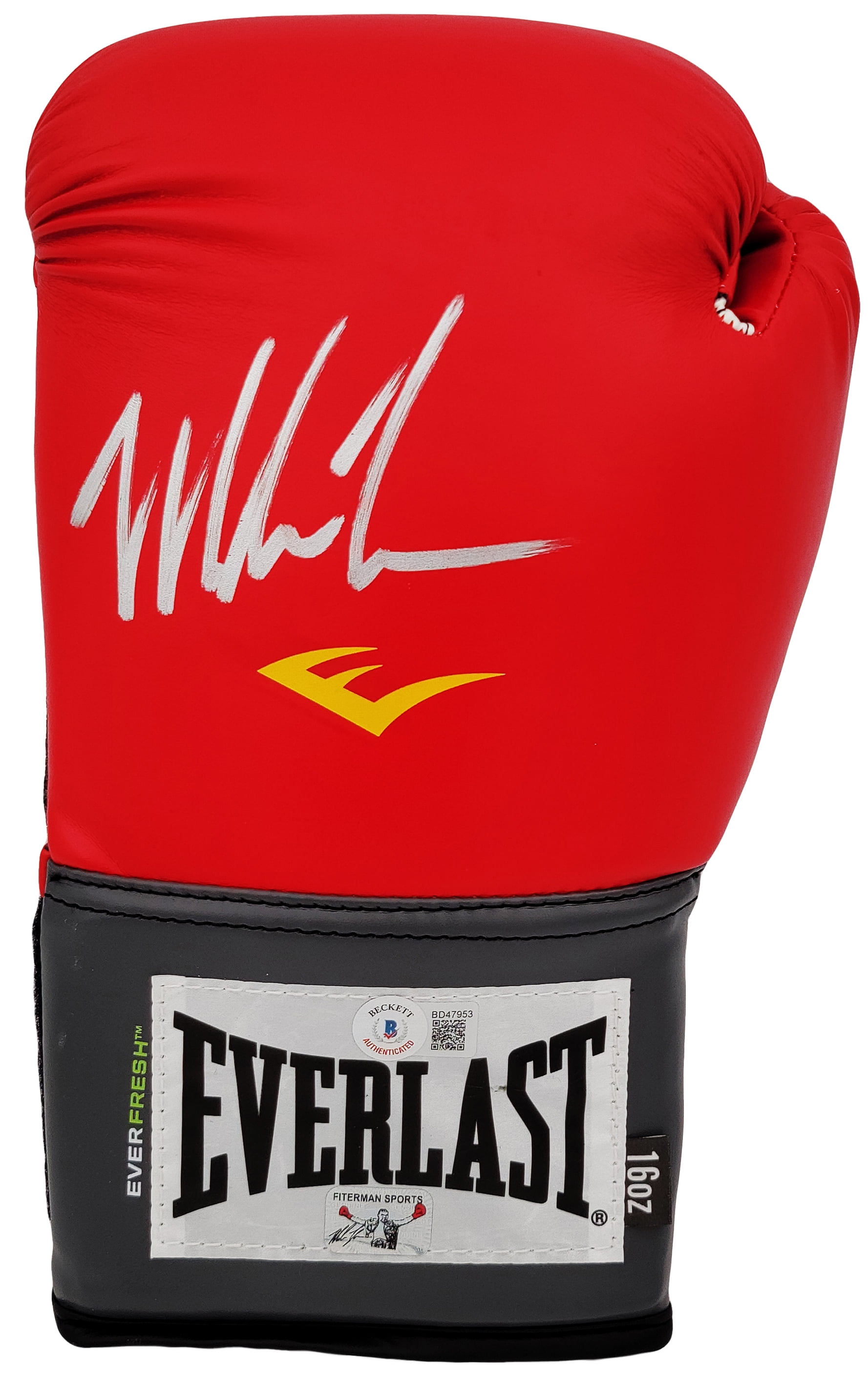 Mike Tyson Autographed Red Everlast Everfresh Boxing Glove Left Hand In ...