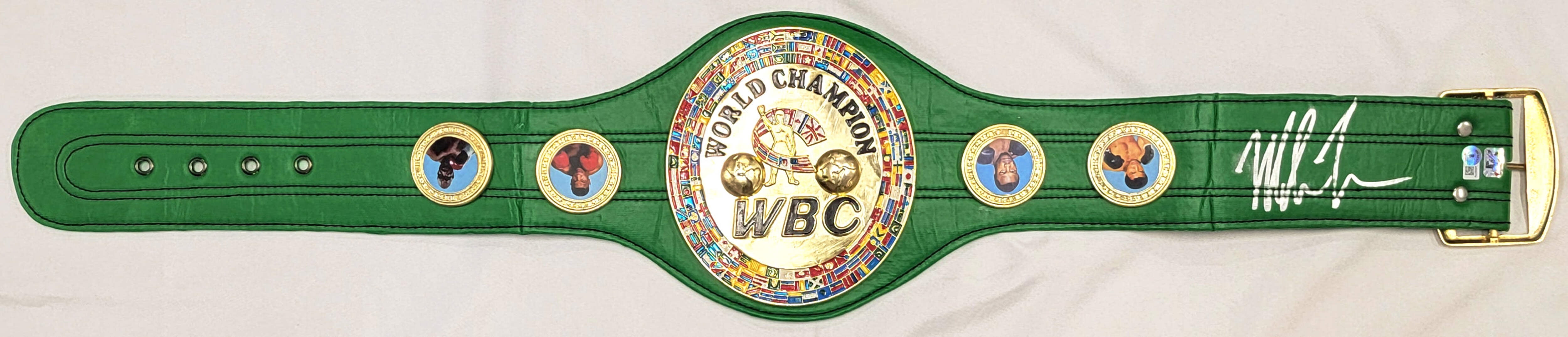 Mike Tyson Autographed World Champion WBC Belt (Smudged) Beckett BAS ...