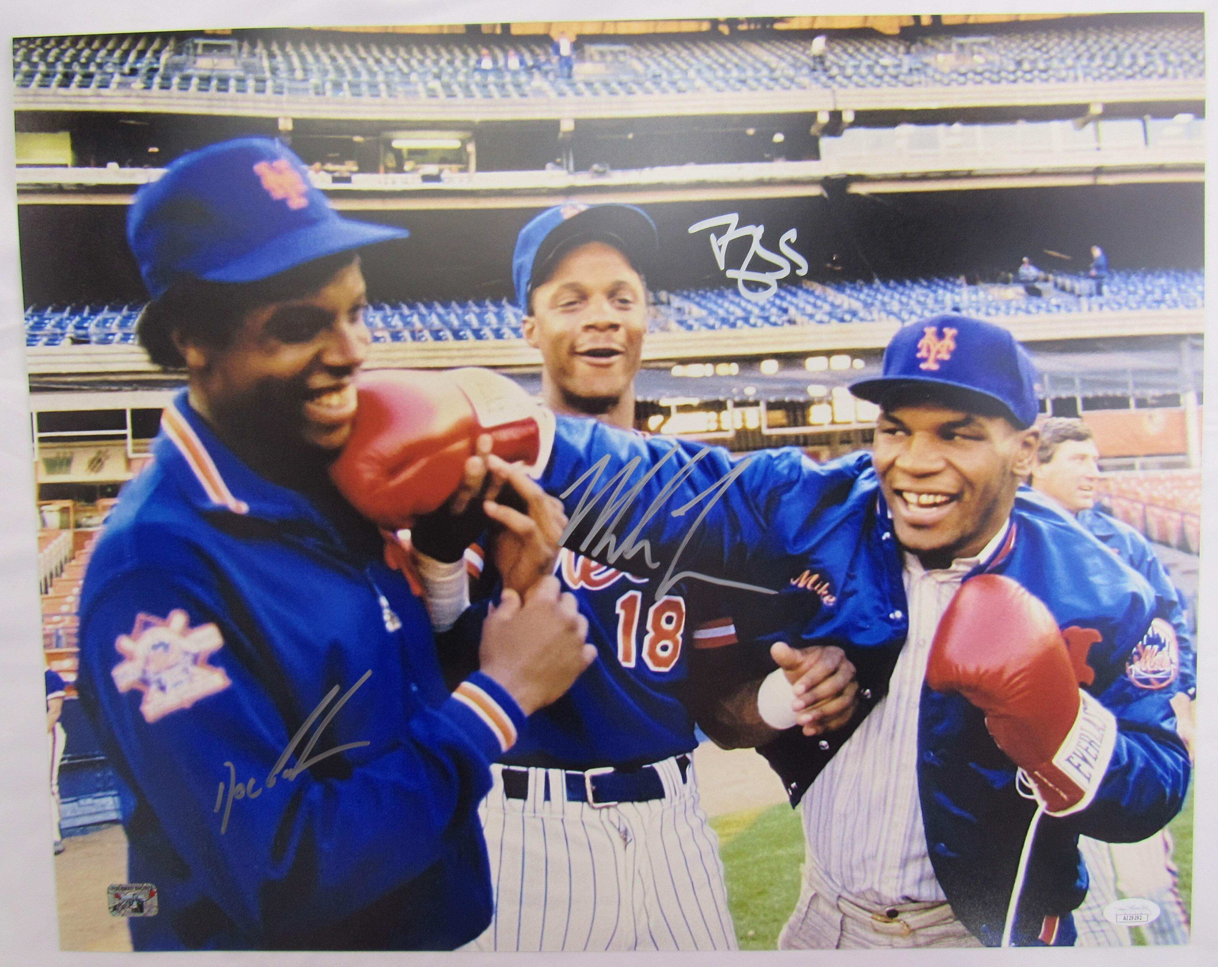 Mike Tyson Darryl Strawberry Dwight Gooden Signed Auto Autograph 16x20 ...
