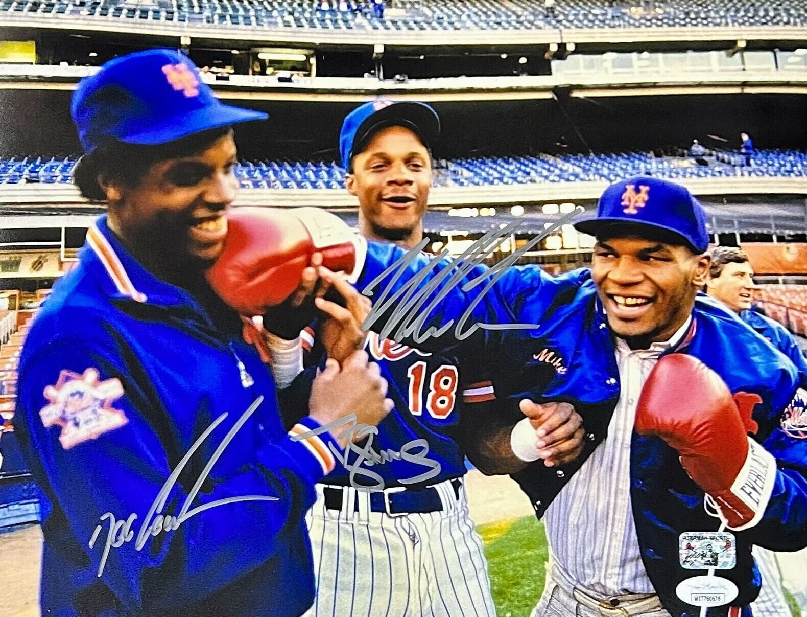 Mike Tyson Darryl Strawberry Dwight Gooden Signed Autographed 11x14 ...