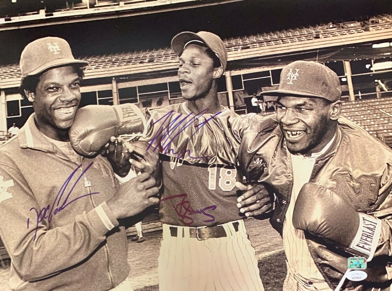 Mike Tyson Darryl Strawberry Dwight Gooden Signed Autographed 16x20 ...
