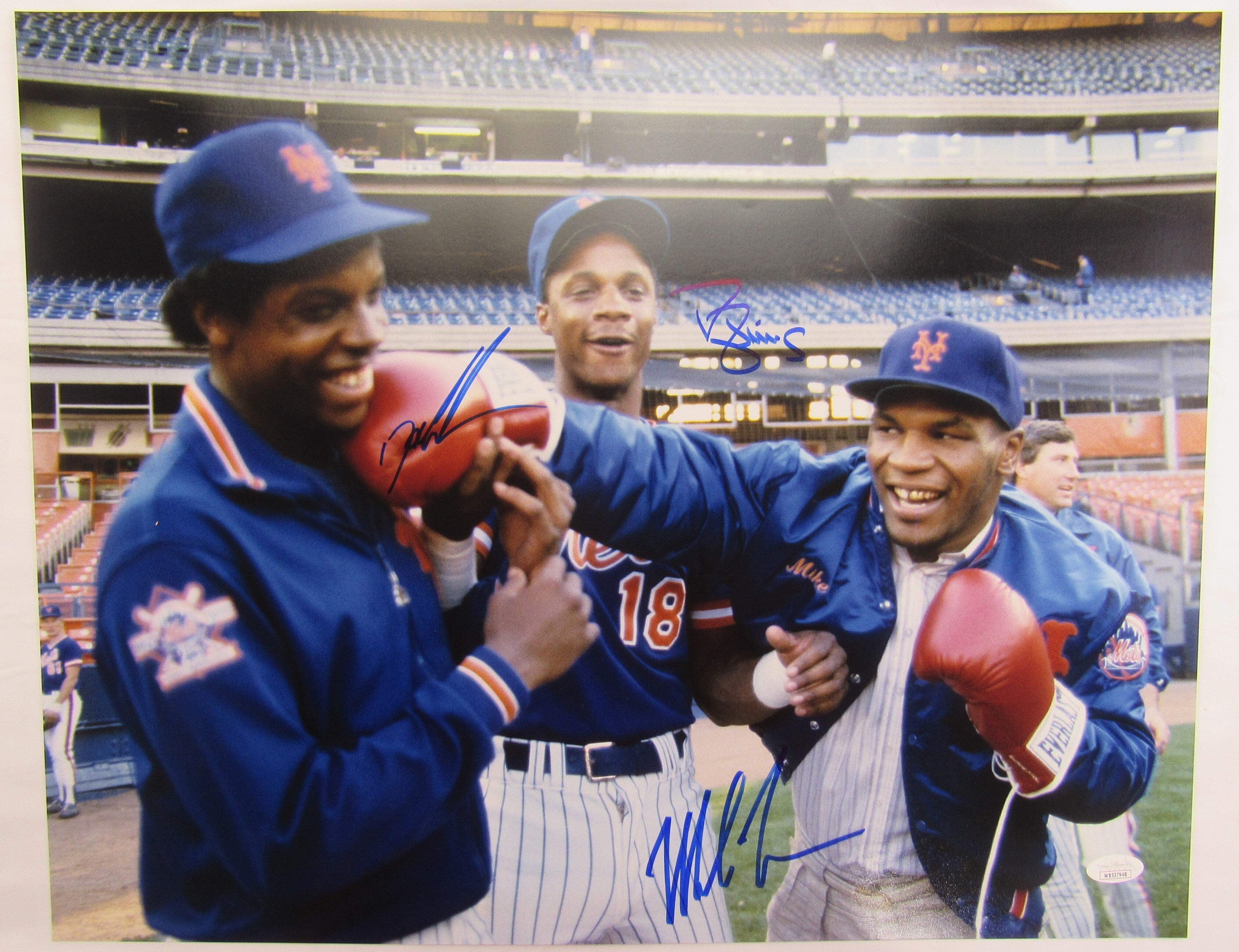 Mike Tyson Dwight Gooden Darryl Strawberry Signed Auto Autograph 16x20 ...