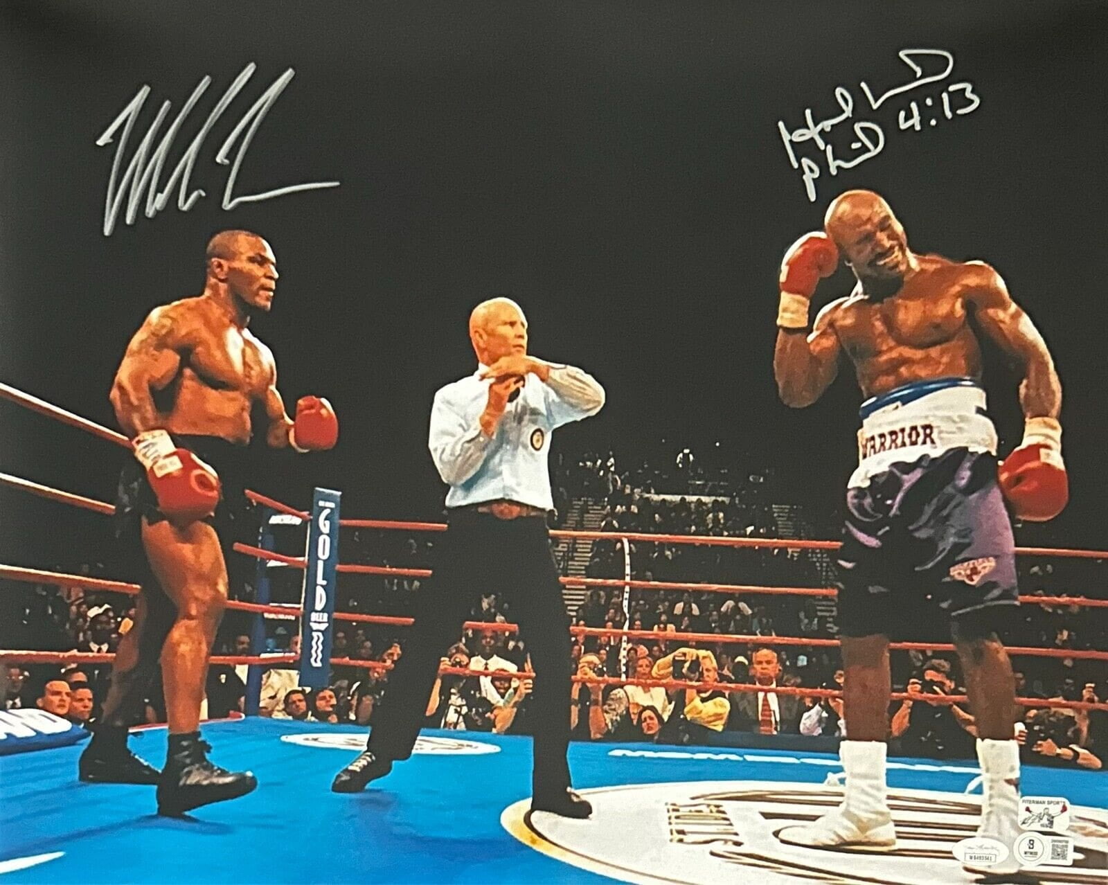 Mike Tyson & Evander Holyfield Signed 16x20 Photo JSA & Beckett Bite Fight - Walmart.com