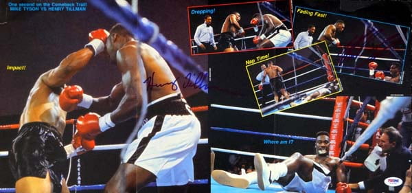 Mike Tyson & Henry Tillman Autographed Magazine Poster Photo Vintage ...