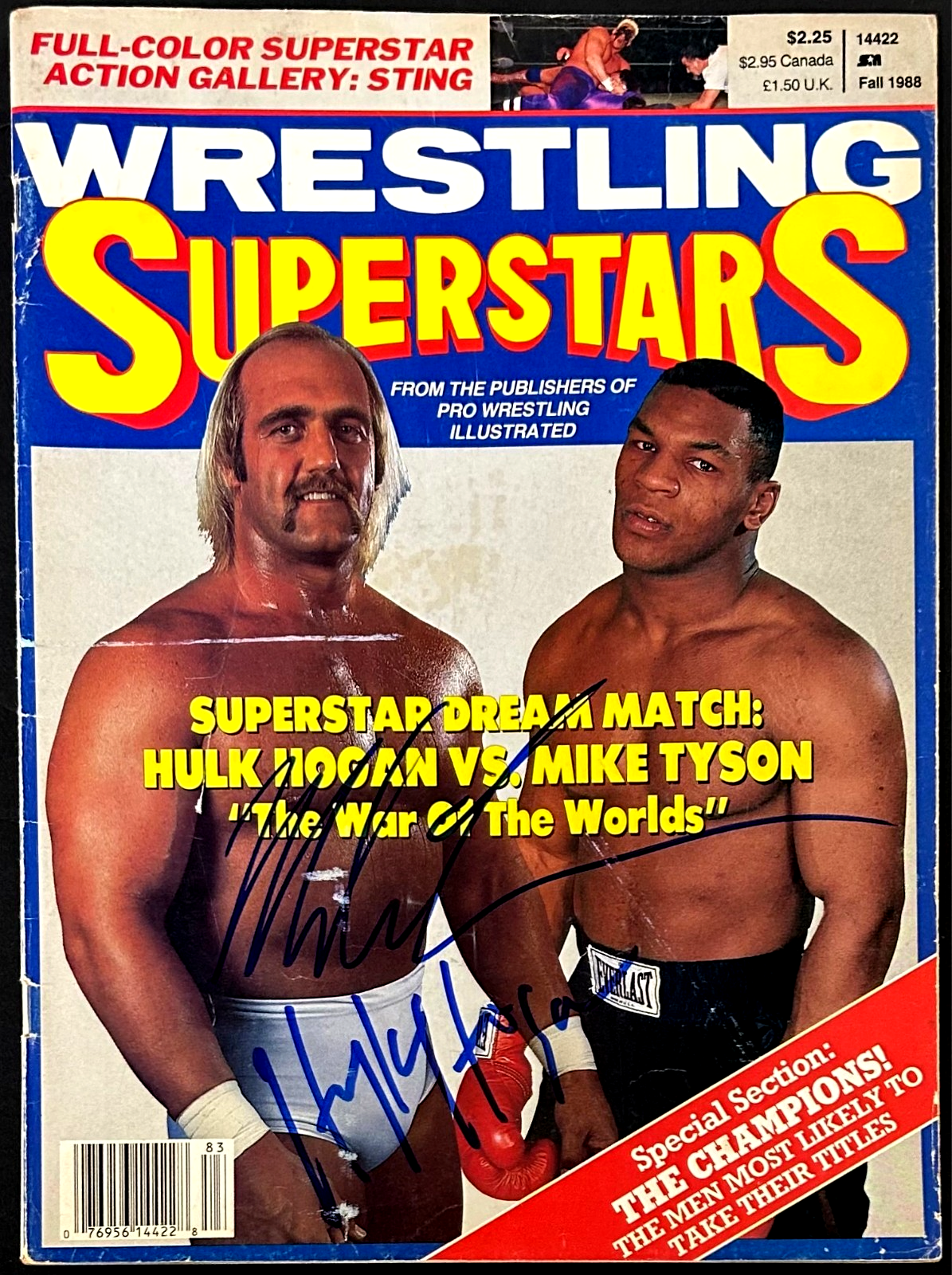 Mike Tyson Hulk Hogan Signed Wrestling Superstars Magazine JSA & Tyson ...