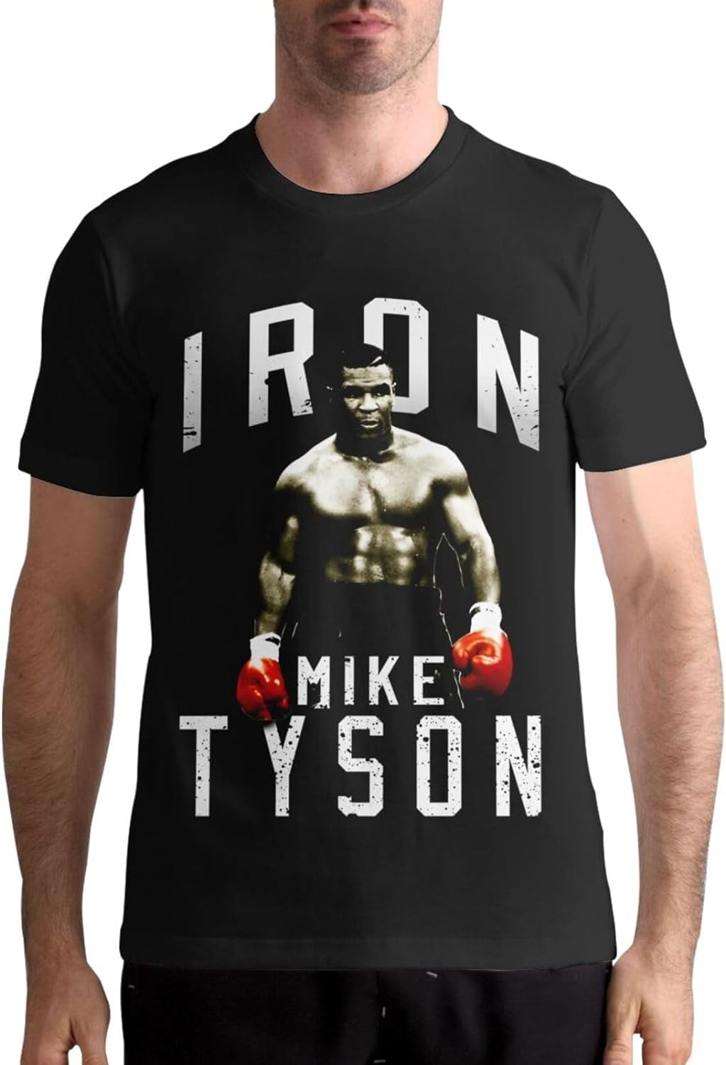 Mike Tyson Men's T-Shirt Short-Sleeved Tees Shirt Summer Cotton Top ...