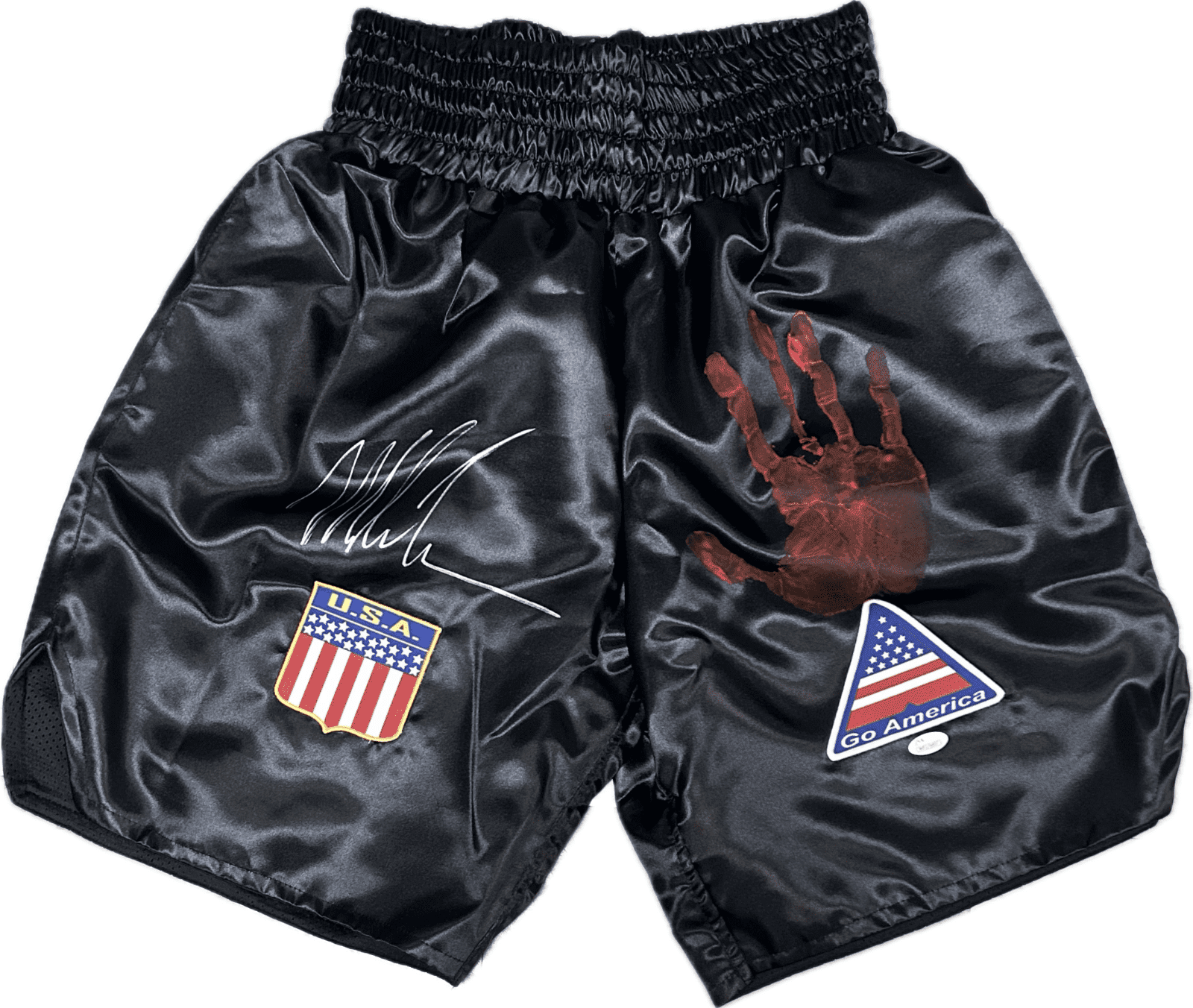 Mike Tyson Original Handprint & Signed Trunks JSA Full Letter WP276807 ...