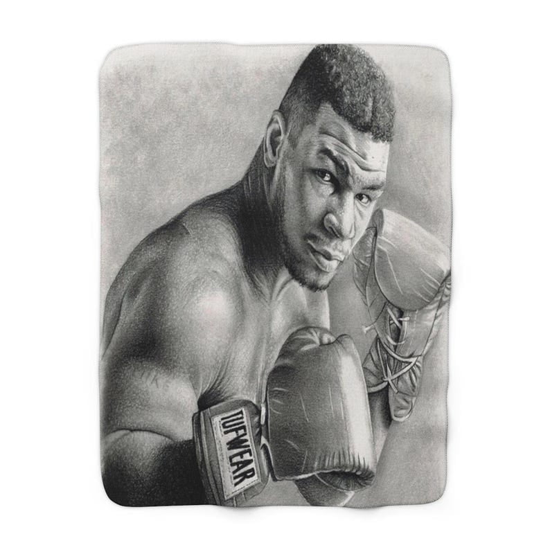 Mike Tyson Sherpa Blanket, Cozy Throw for Boxing Fans, Soft Fleece ...