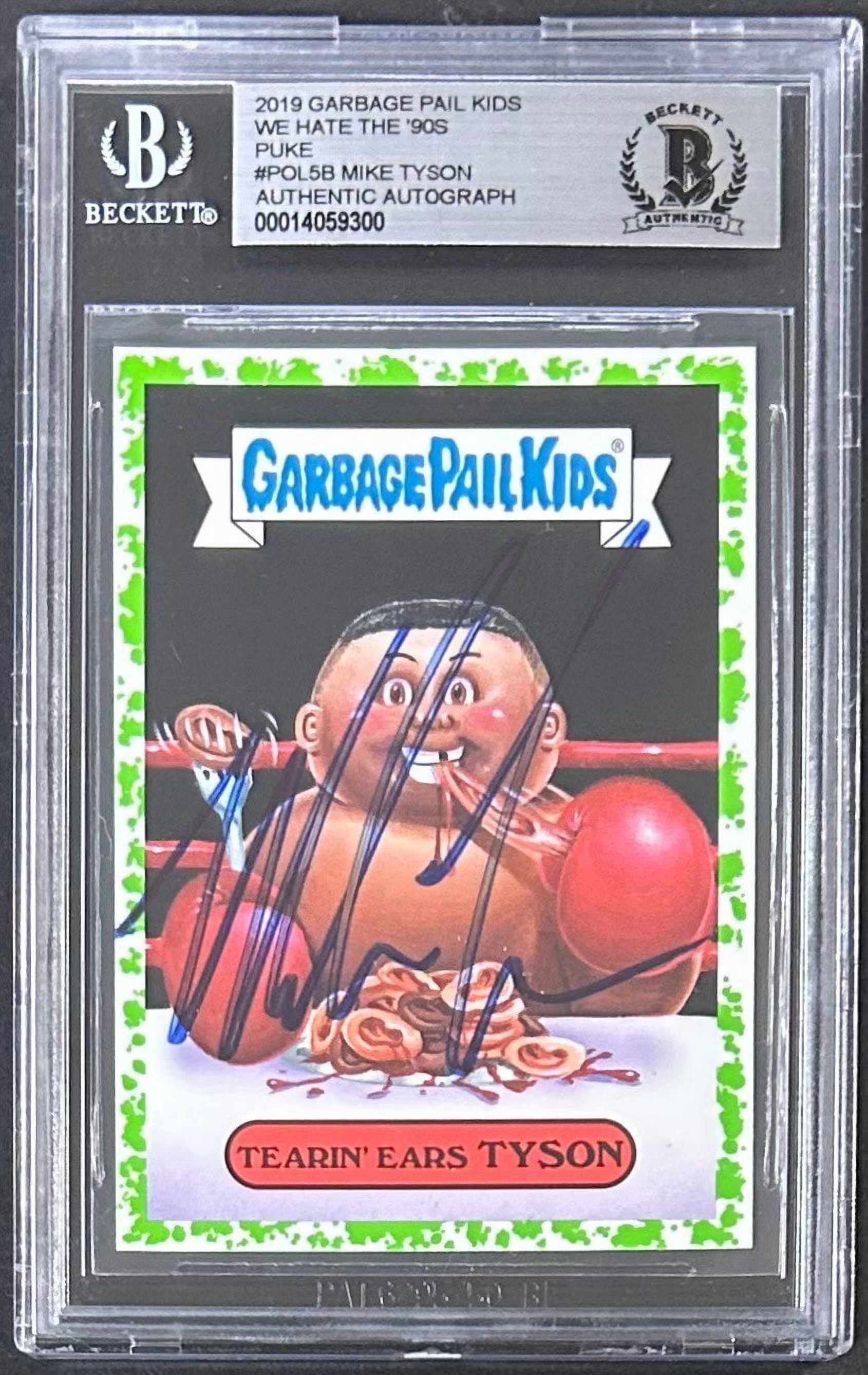 Mike Tyson Signed 2019 Garbage Pail Kids Puke Card 5B BAS 14059300 ...