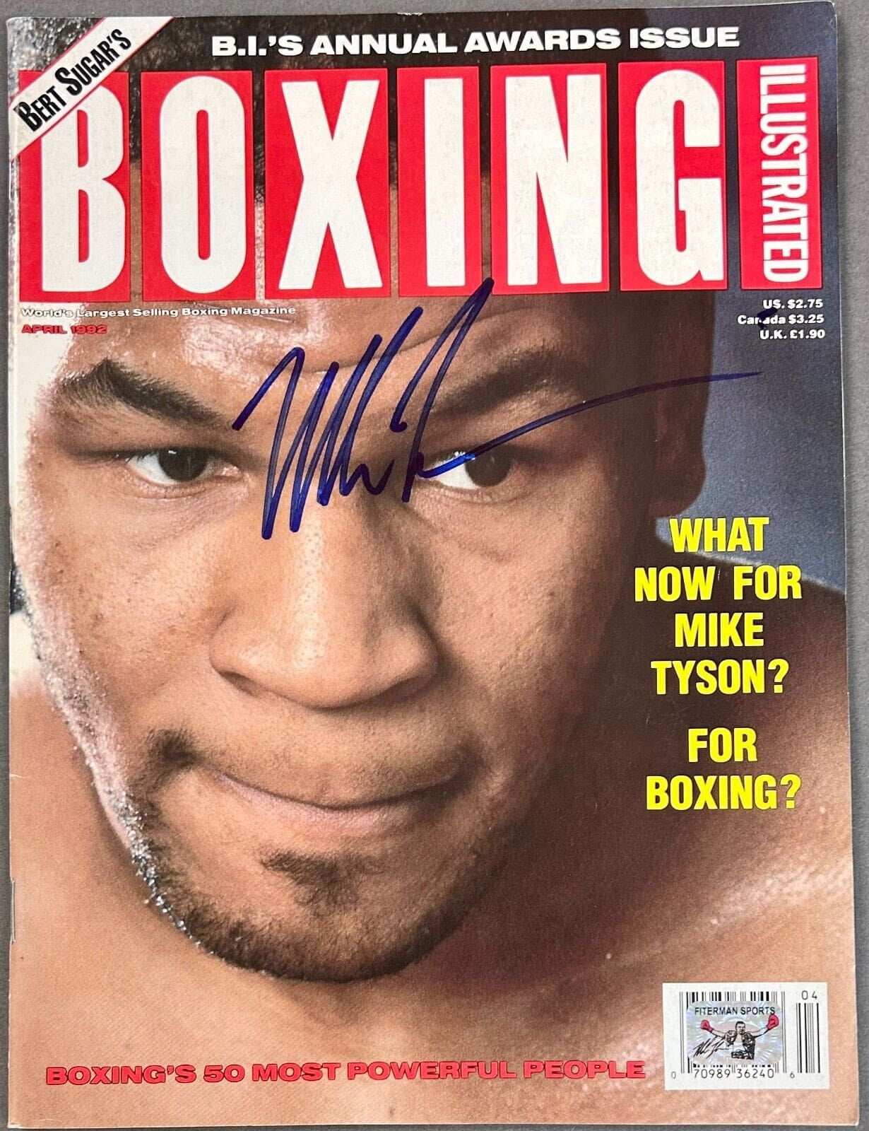 Mike Tyson Signed Boxing Illustrated Magazine Mike Tyson Authentic ...