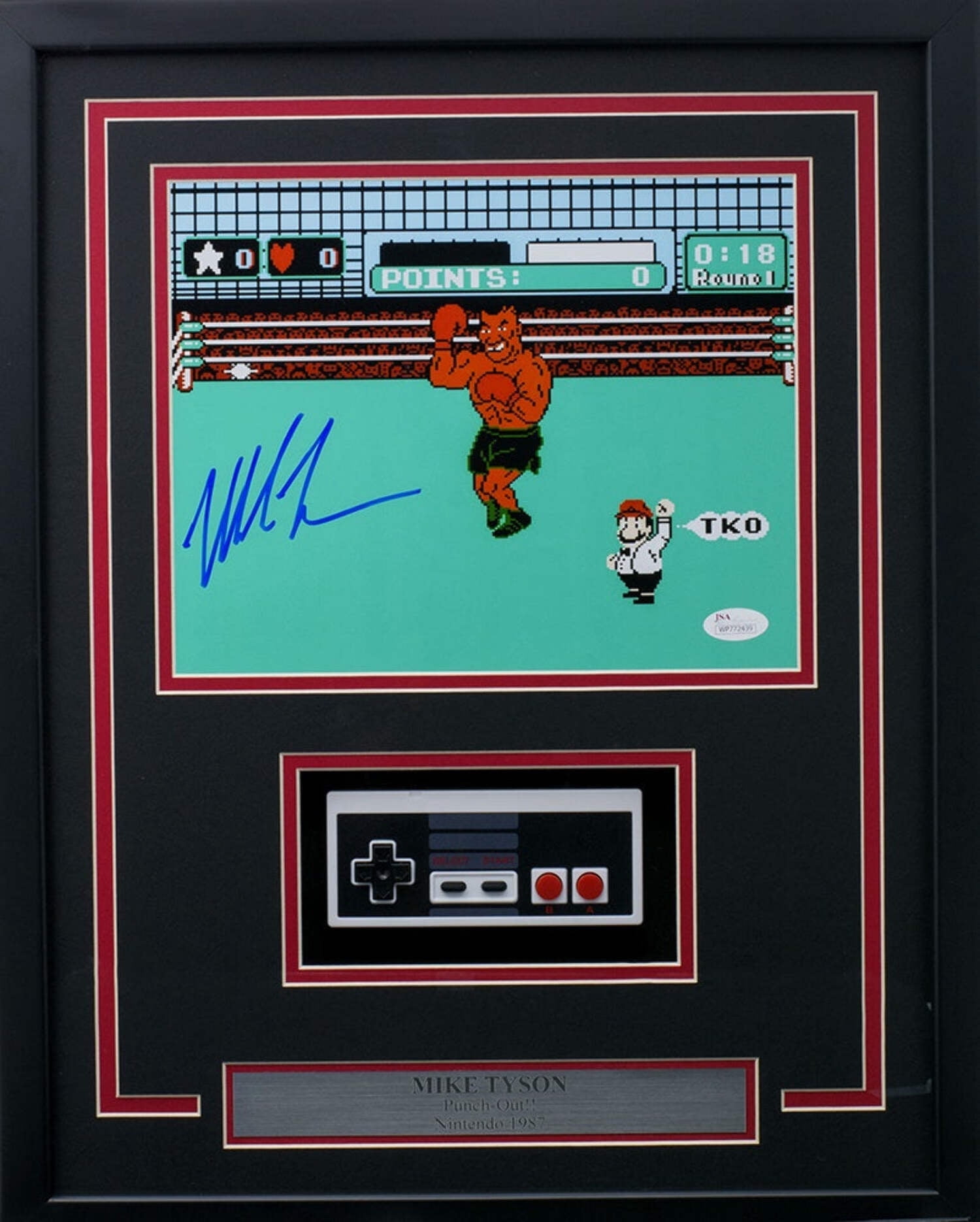 Mike Tyson Signed Framed 8x10 Punch Out Photo w/ Nintendo Controller ...