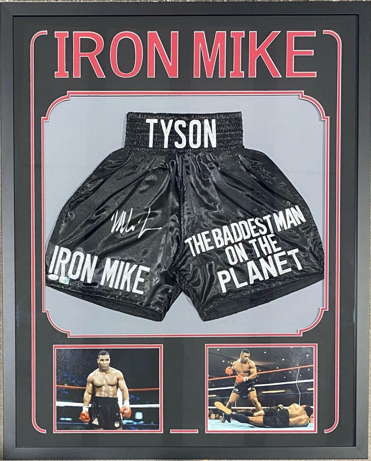 Mike Tyson Signed Framed Trunks JSA & Mike Tyson Exclusive ...