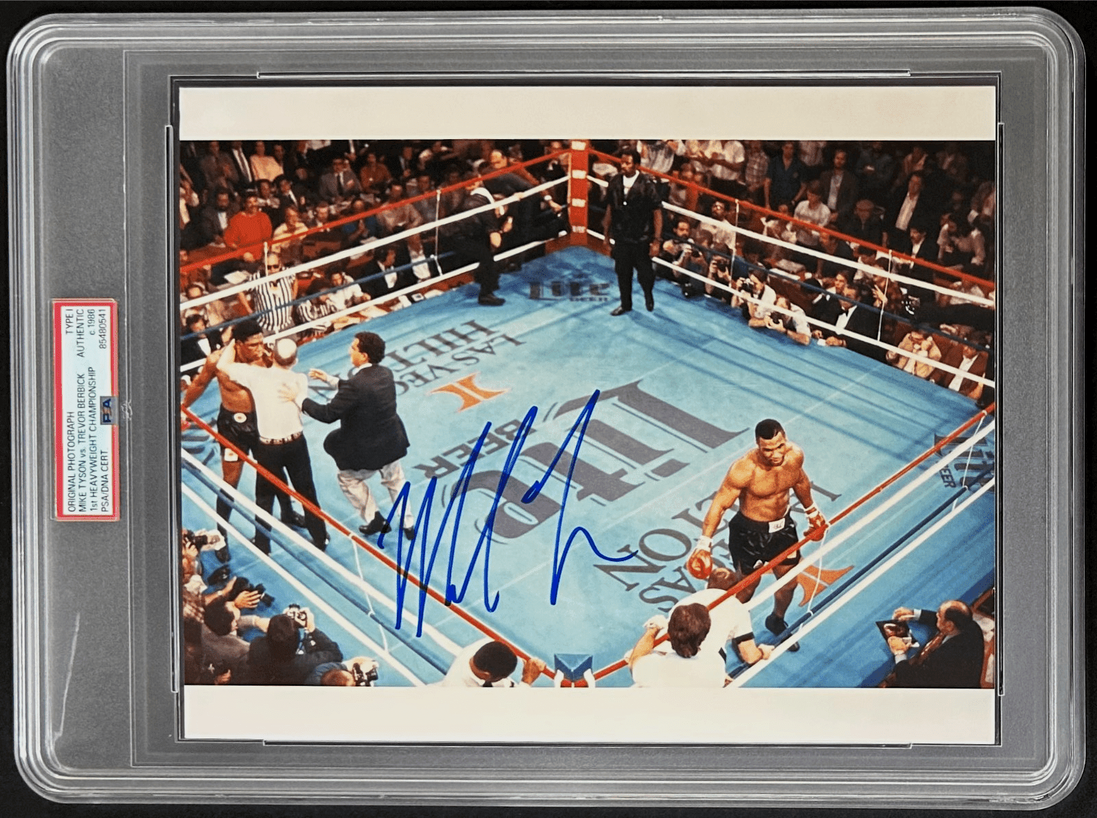 Mike Tyson Signed Original 1986 Type 1 Photo PSA/DNA 1st Championship ...