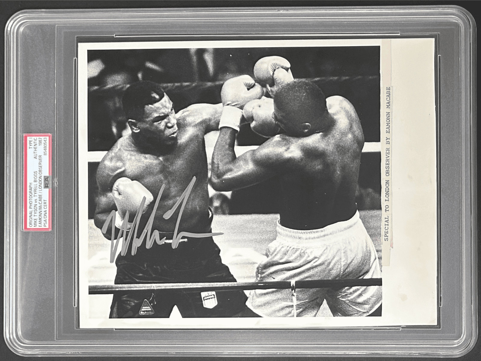 Mike Tyson Signed Original 1987 Type 1 Photograph PSA/DNA Tyson vs ...