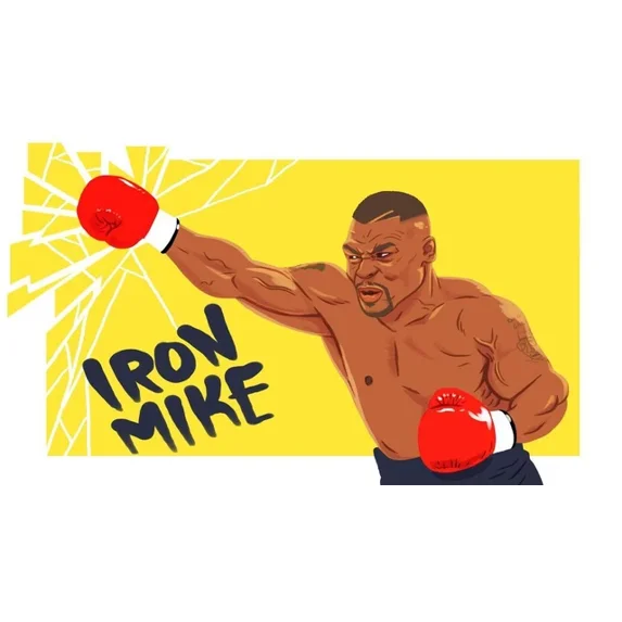 Mike Tyson Sticker Iron Mike Boxing Phone Decal Water Bottle Stickers ...