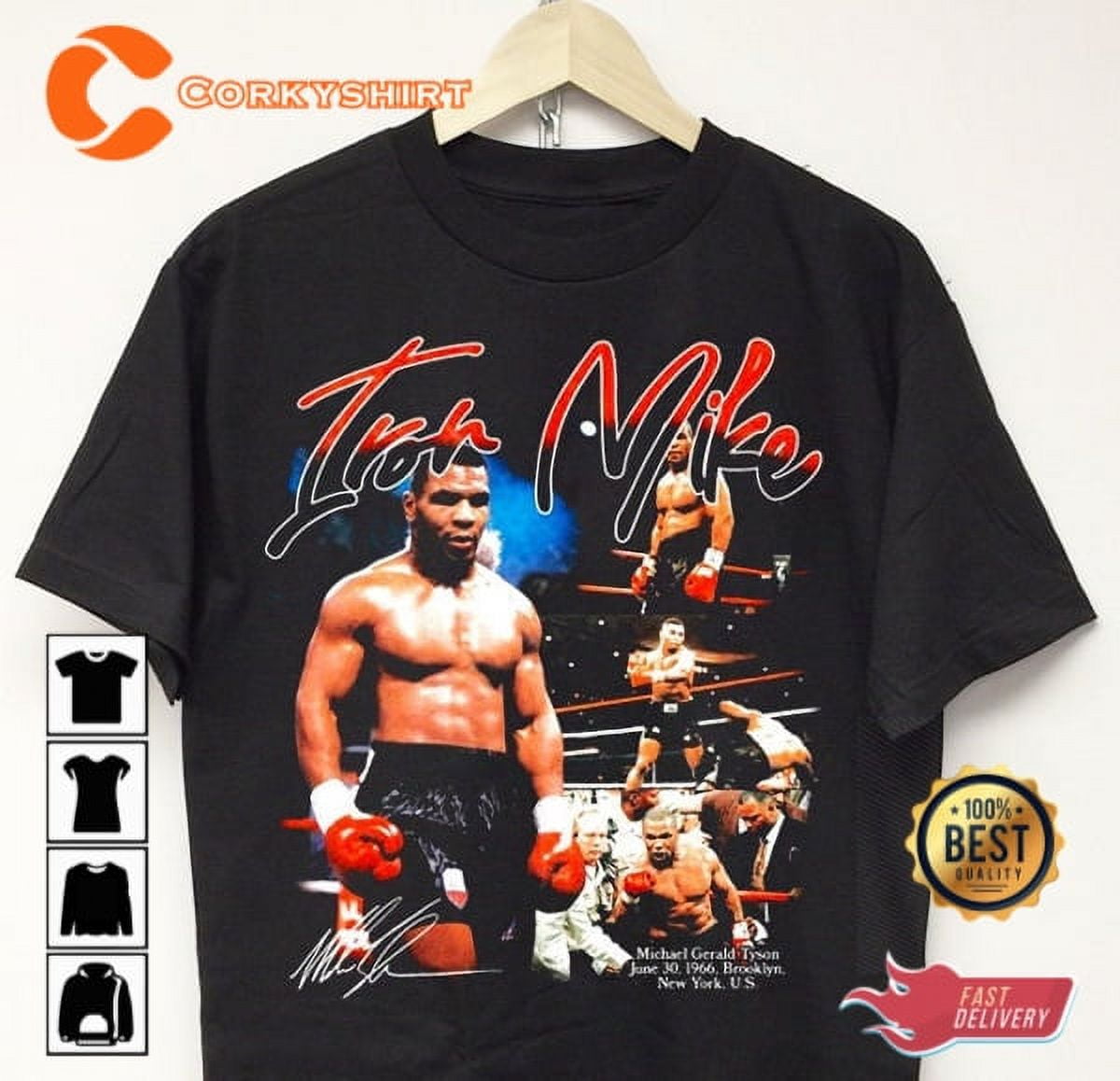 Mike Tyson Vintage Bootleg Style 90s T-shirt - Walmart.com
