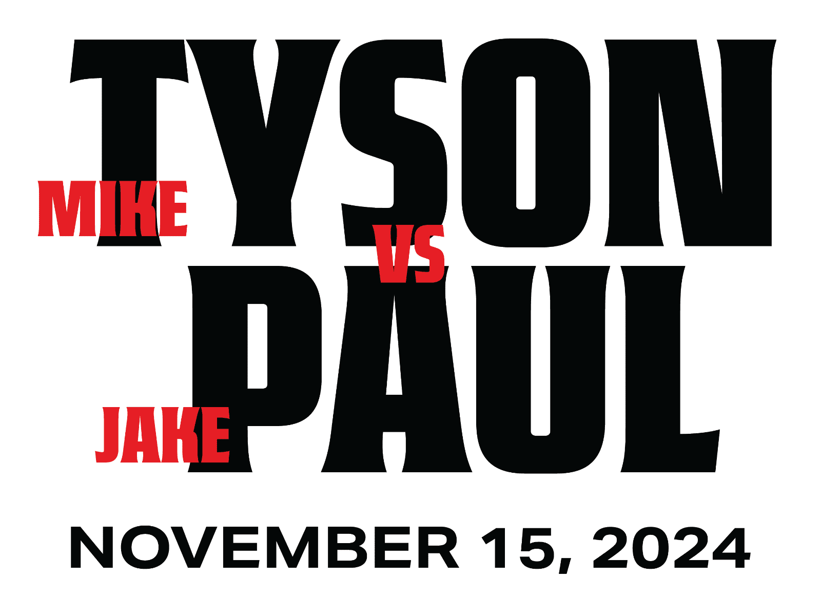 Mike Tyson vs Jake Paul Fight Commemorative Sticker A - Walmart.com