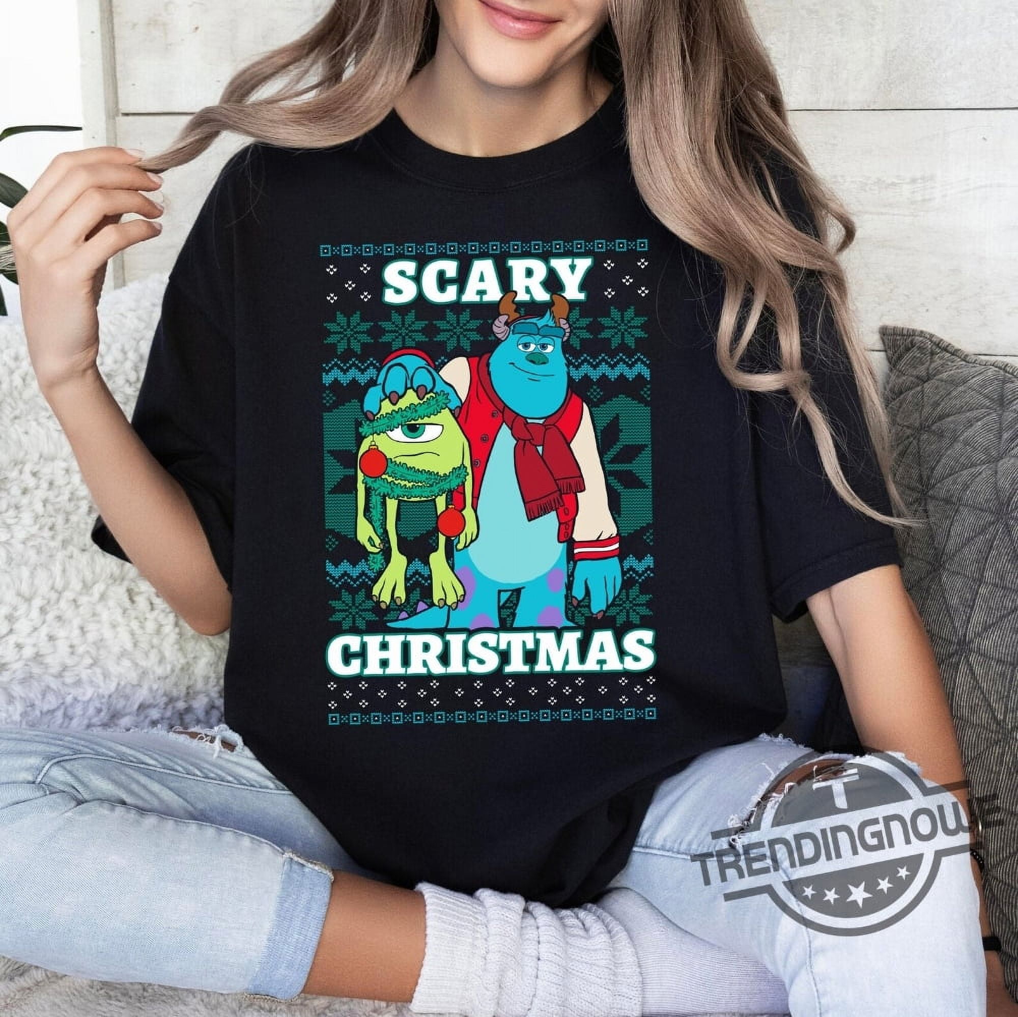 Mike Wazowski Shirt Disney Pixar Monsters University Scary Christmas ...