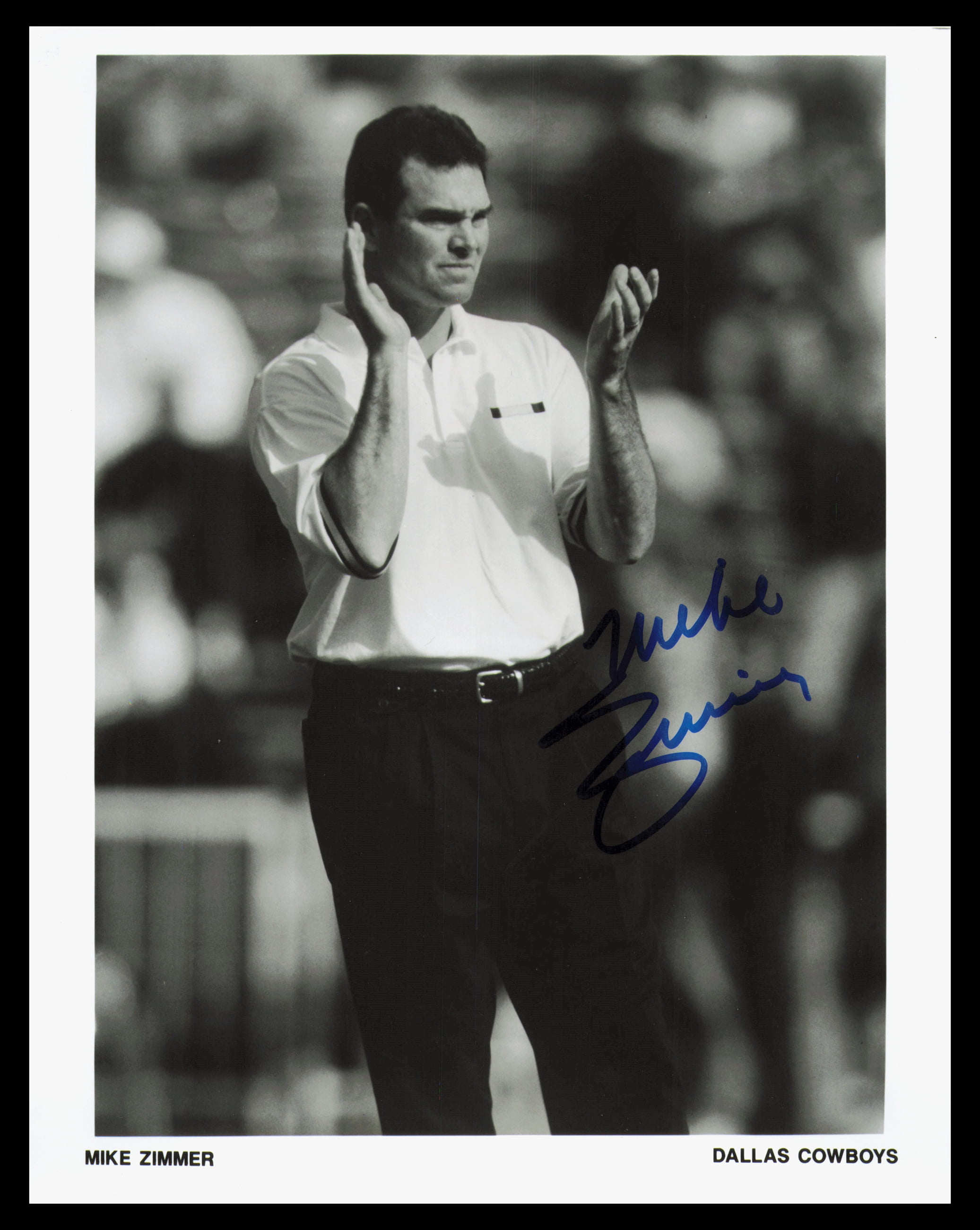 Mike Zimmer Autographed 8x10 Photo Dallas Cowboys SKU #230412 - Walmart.com