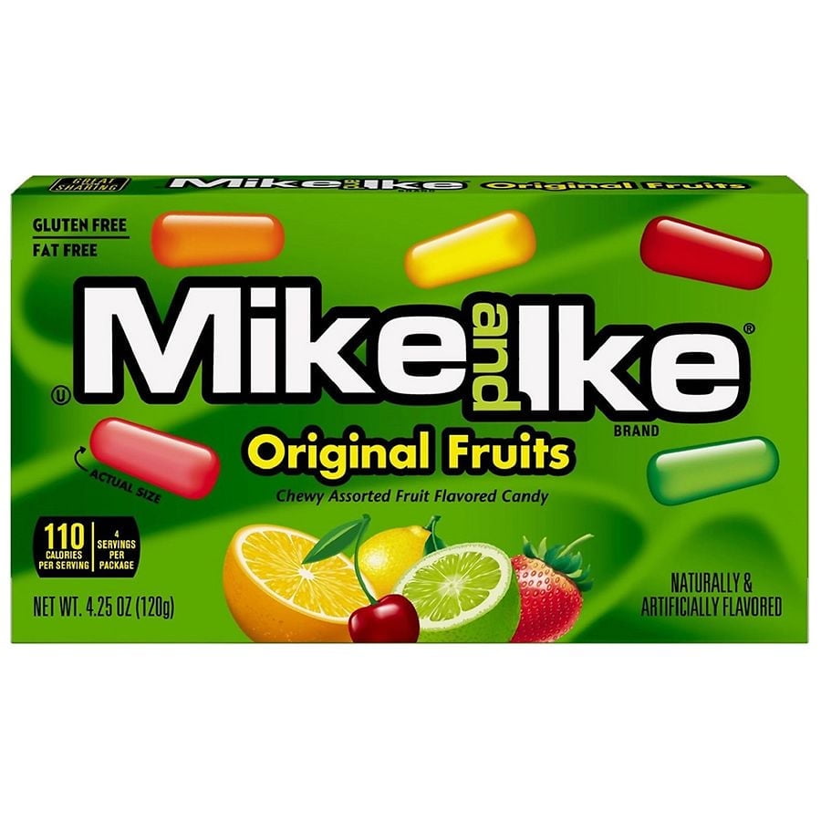 Mike and Ike Chewy Candy Original Fruits, 4.25 OZ Pack of 2 - Walmart.com