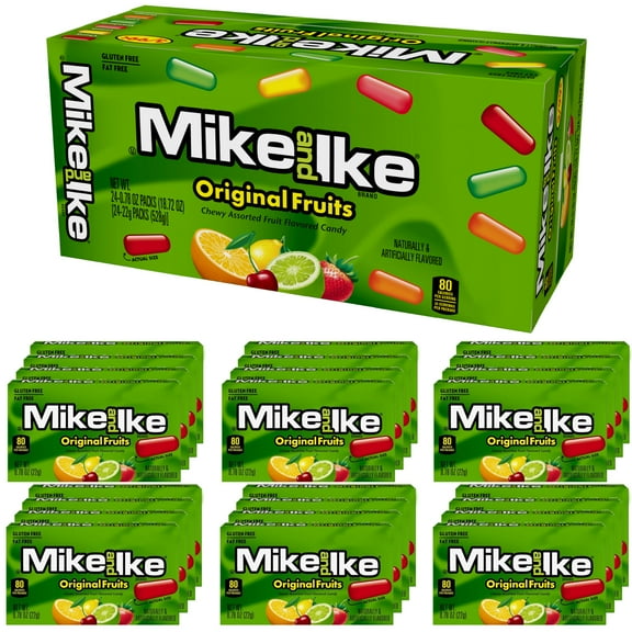 Mike and Ike Mini Candy Boxes, 28 Pack, 7 Flavors, 0.78oz Each, Sour ...