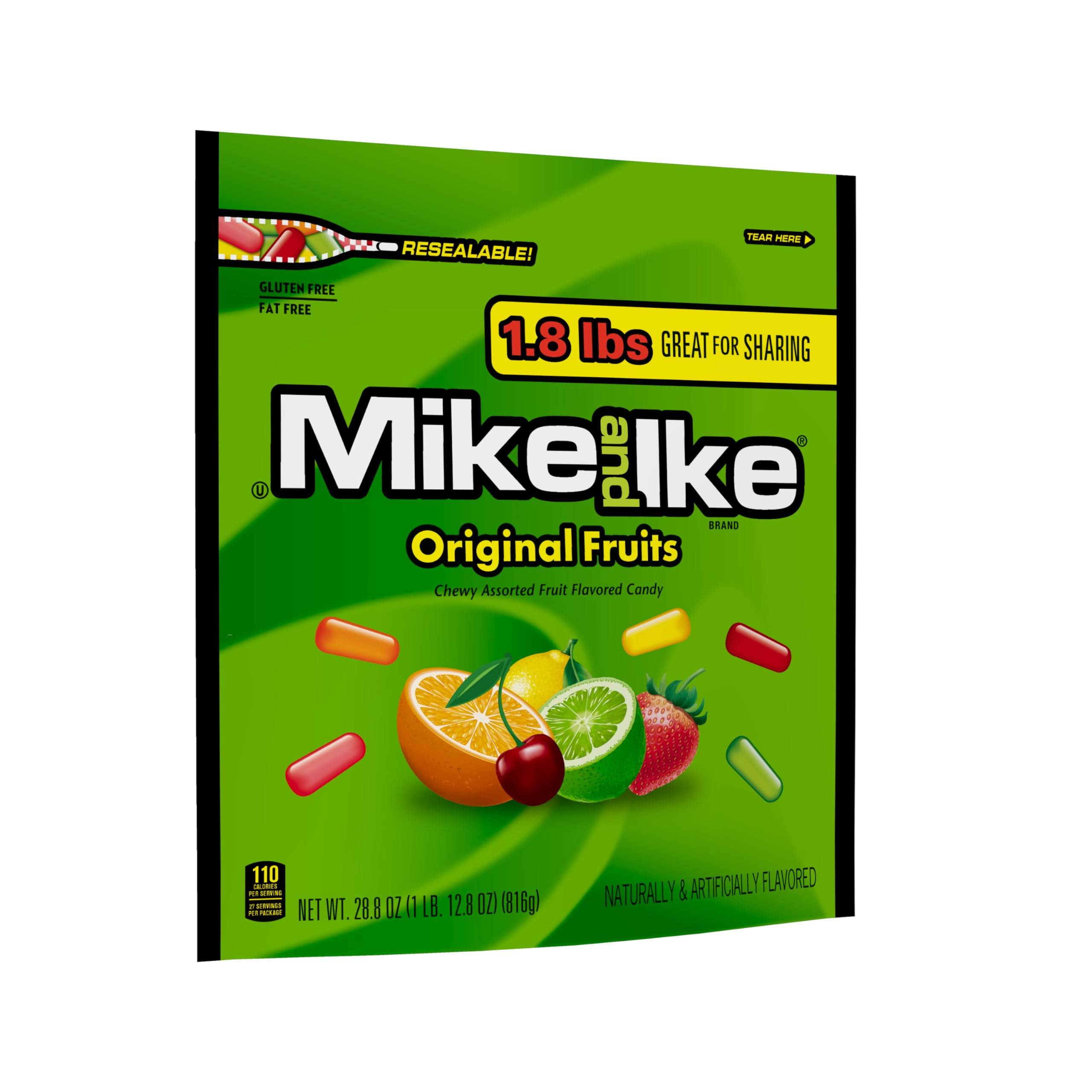 Mike and Ike Original Fruits Candy, 28.8 Ounce Bag (Pack of 1), Chewy ...