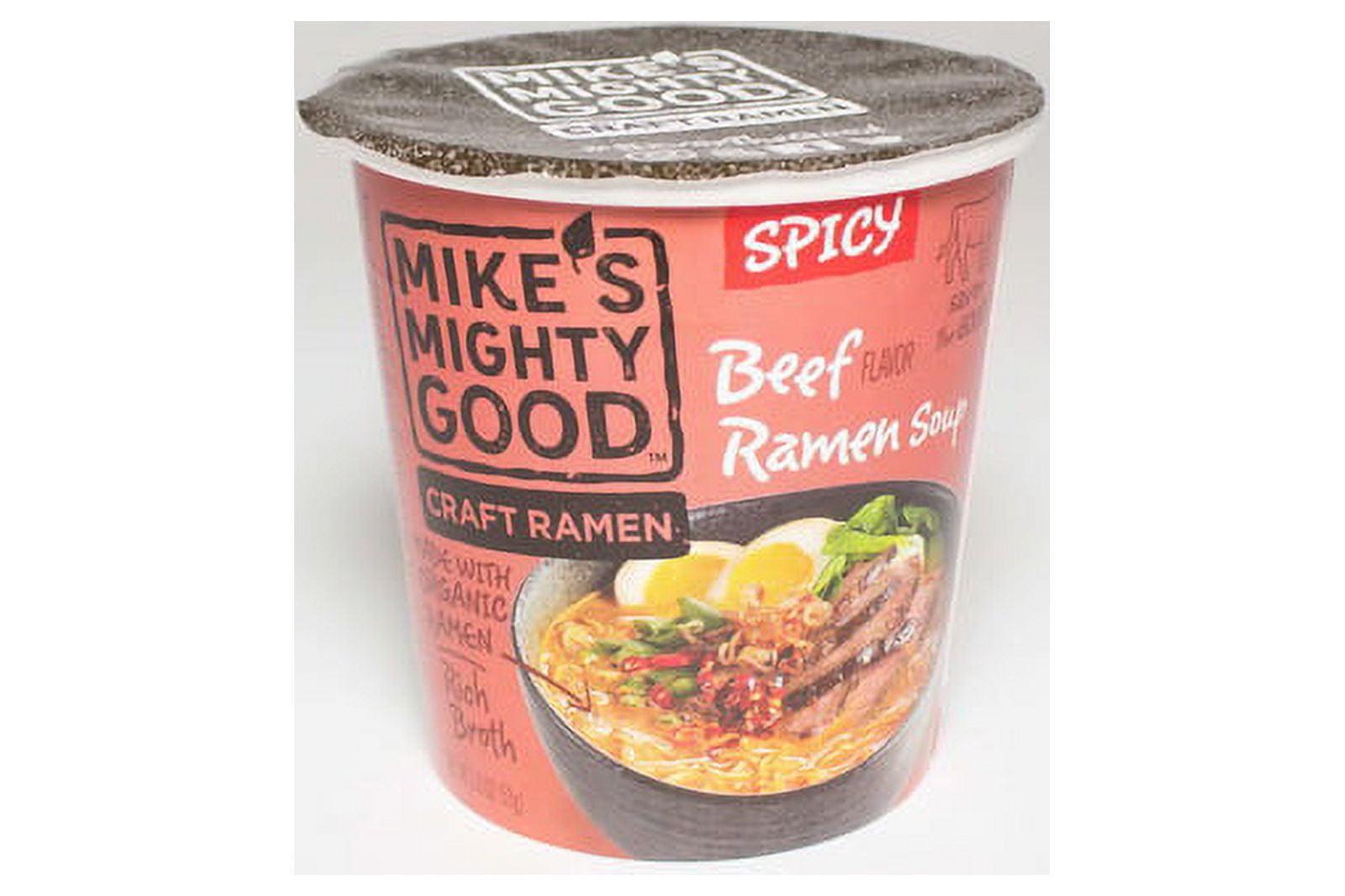 Mike's Mighty Good Craft Ramen Organic Beef Ramen Noodle Soup, 1.8 oz ...