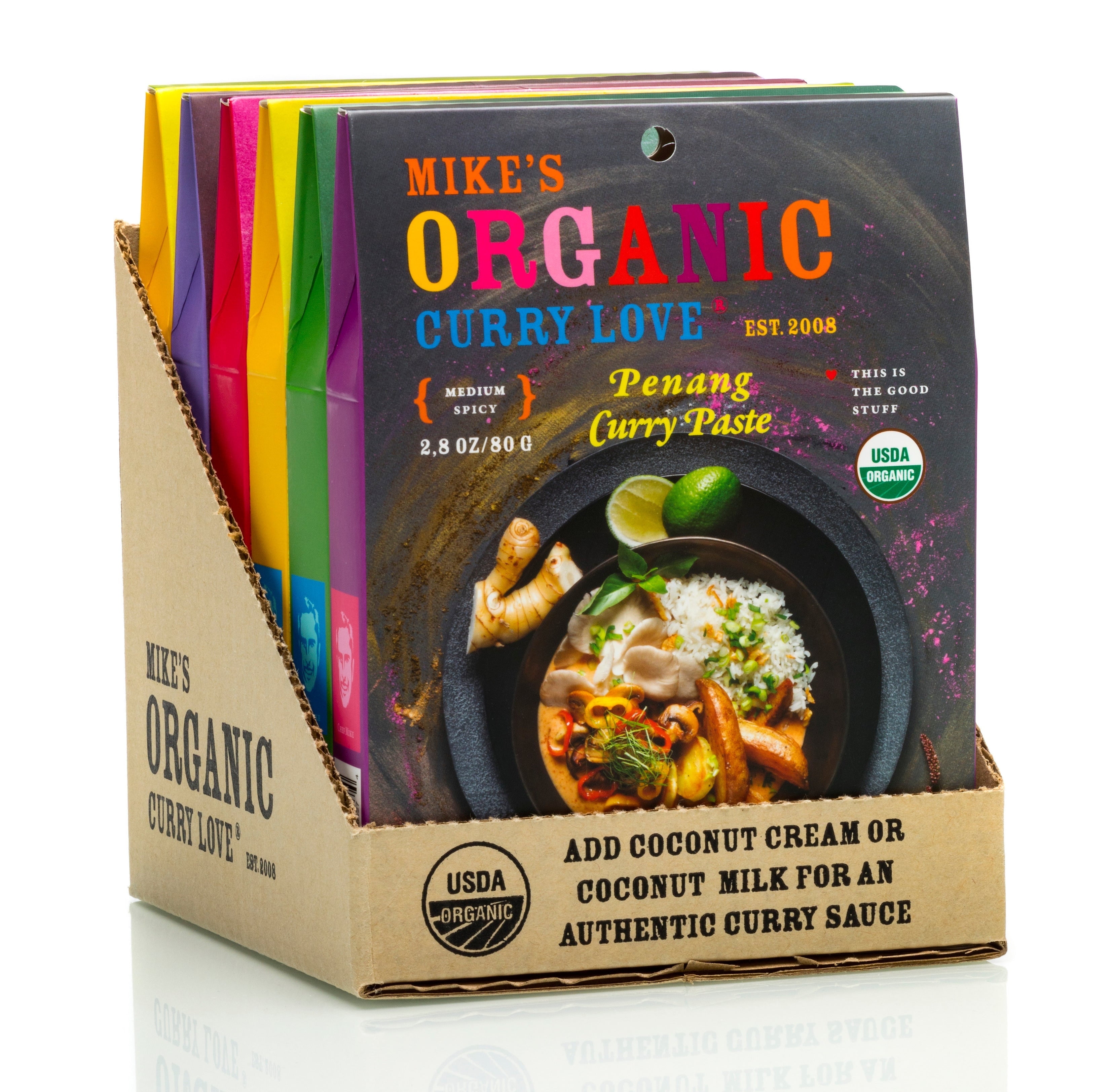 Mike's Organic Thai Curry Pastes - 6 x 2.8 oz pouches - Variety Pack ...